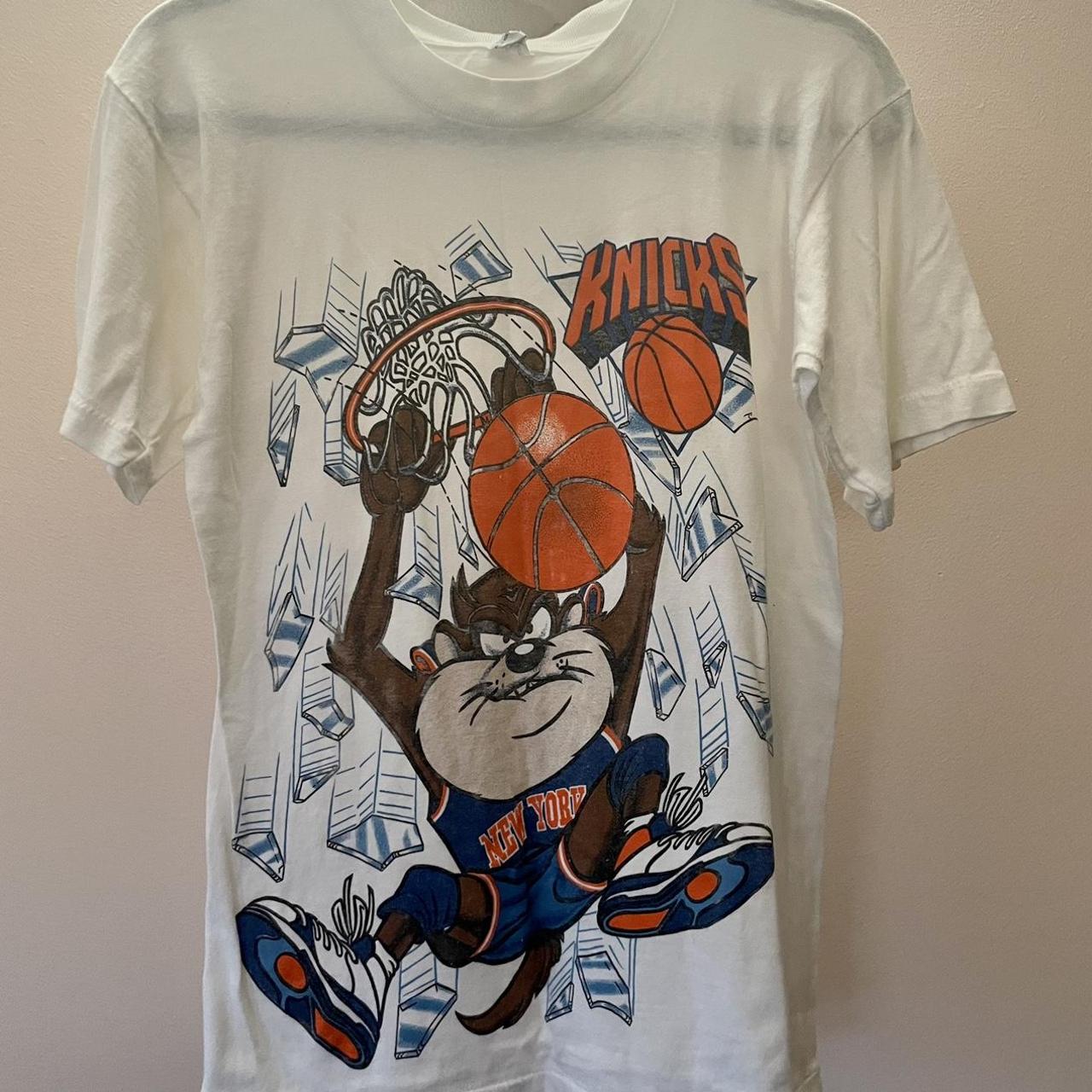 Vintage 90s New York Knicks Taz Slam Dunk Single... - Depop