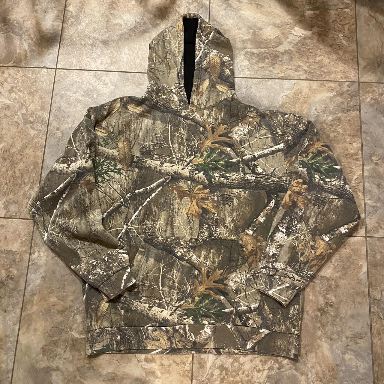 vintage real tree camo hoodie SEND OFFERS size L,... - Depop