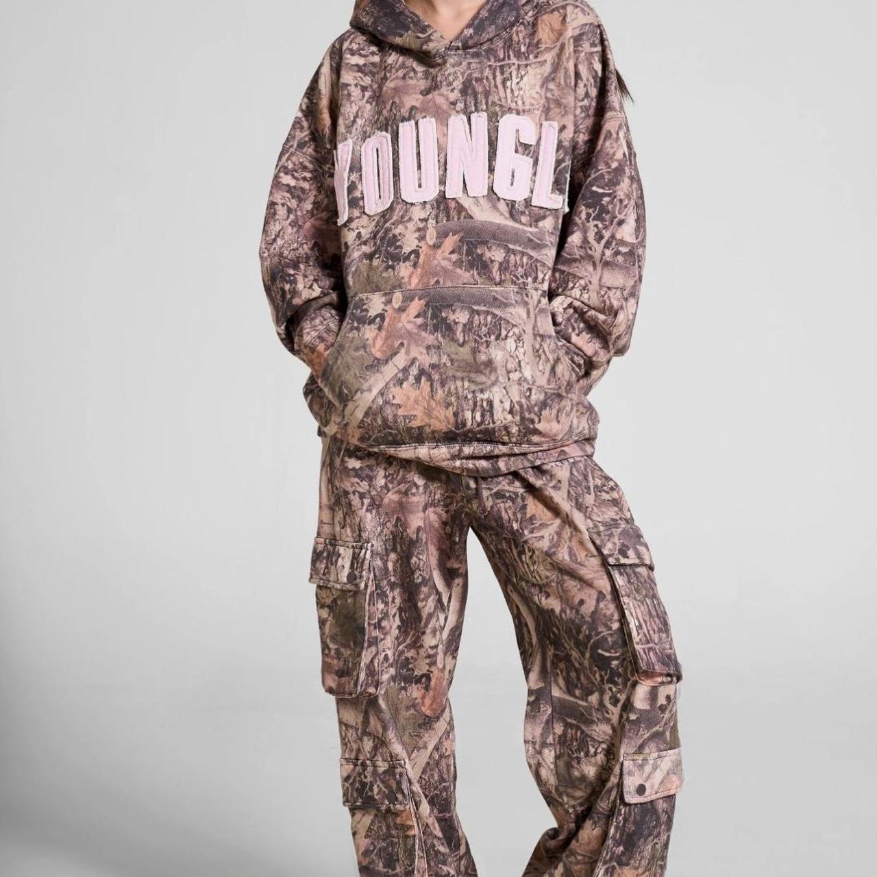 YoungLA camo set (hoodie and sweats) Hoodie:... | Depop