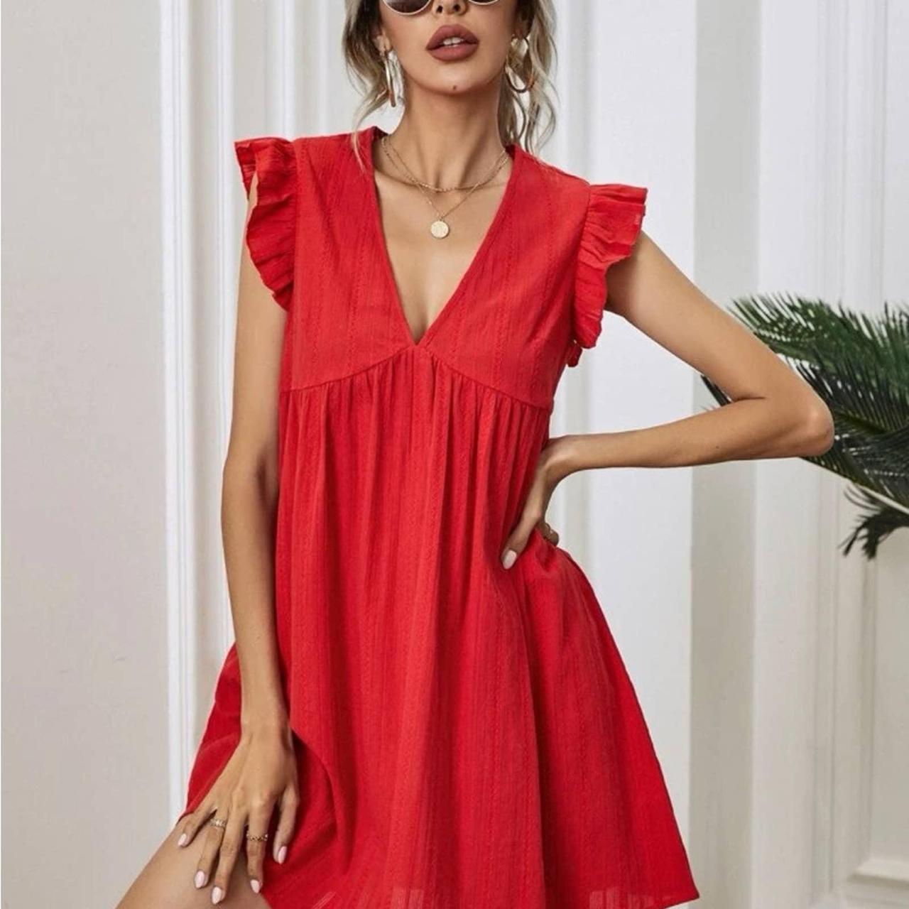 SHEIN Women's Red Dress | Depop