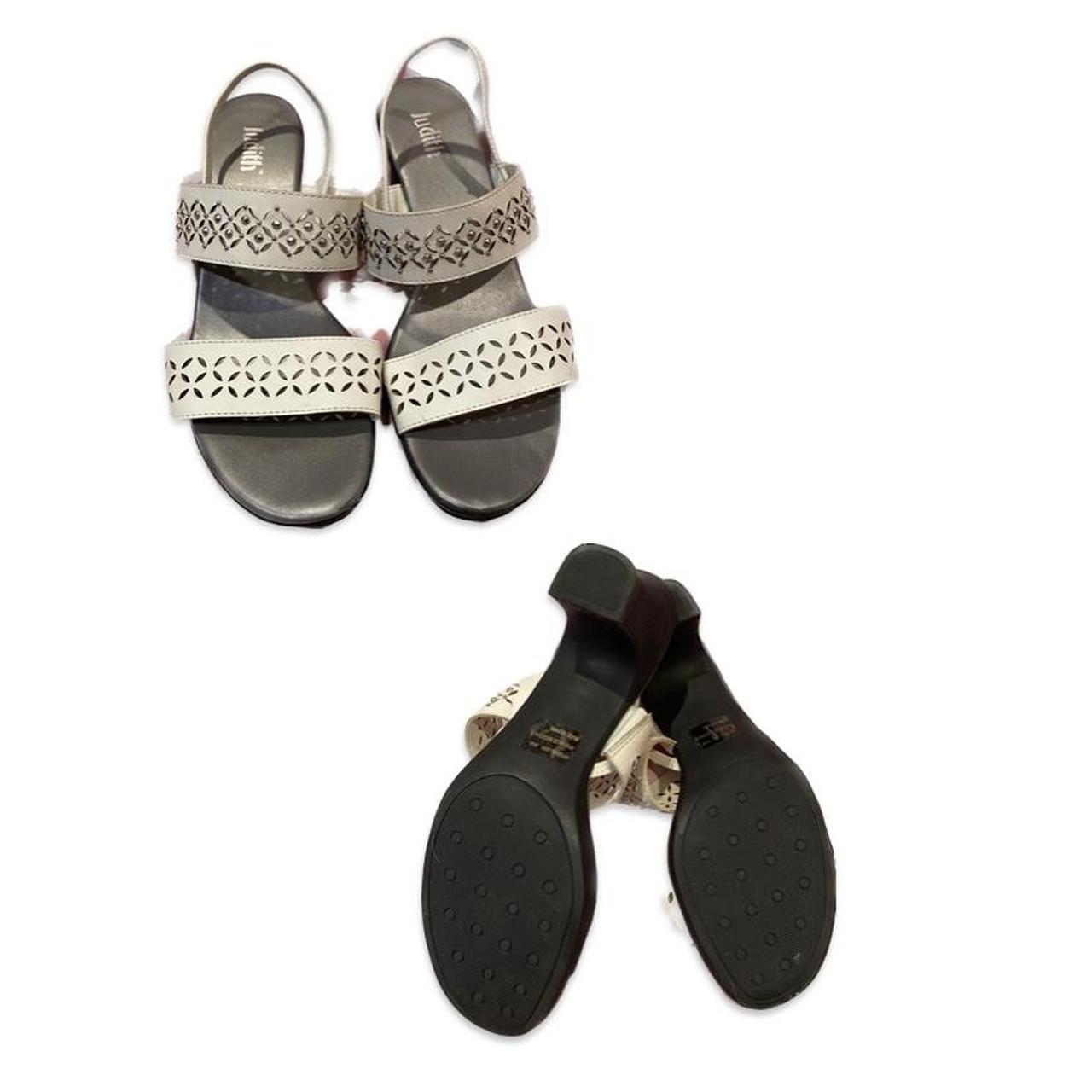 WHITE CLOGS These white mini heels/clog type... - Depop