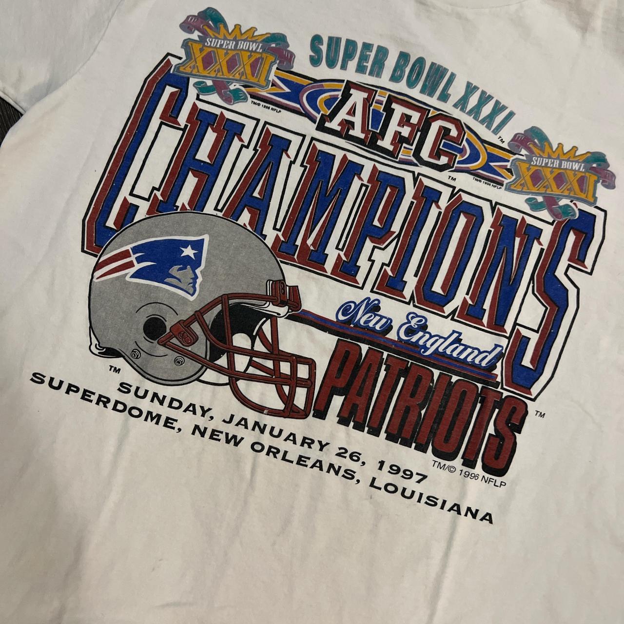 1996 patriots Super Bowl Shirt Size L | Depop