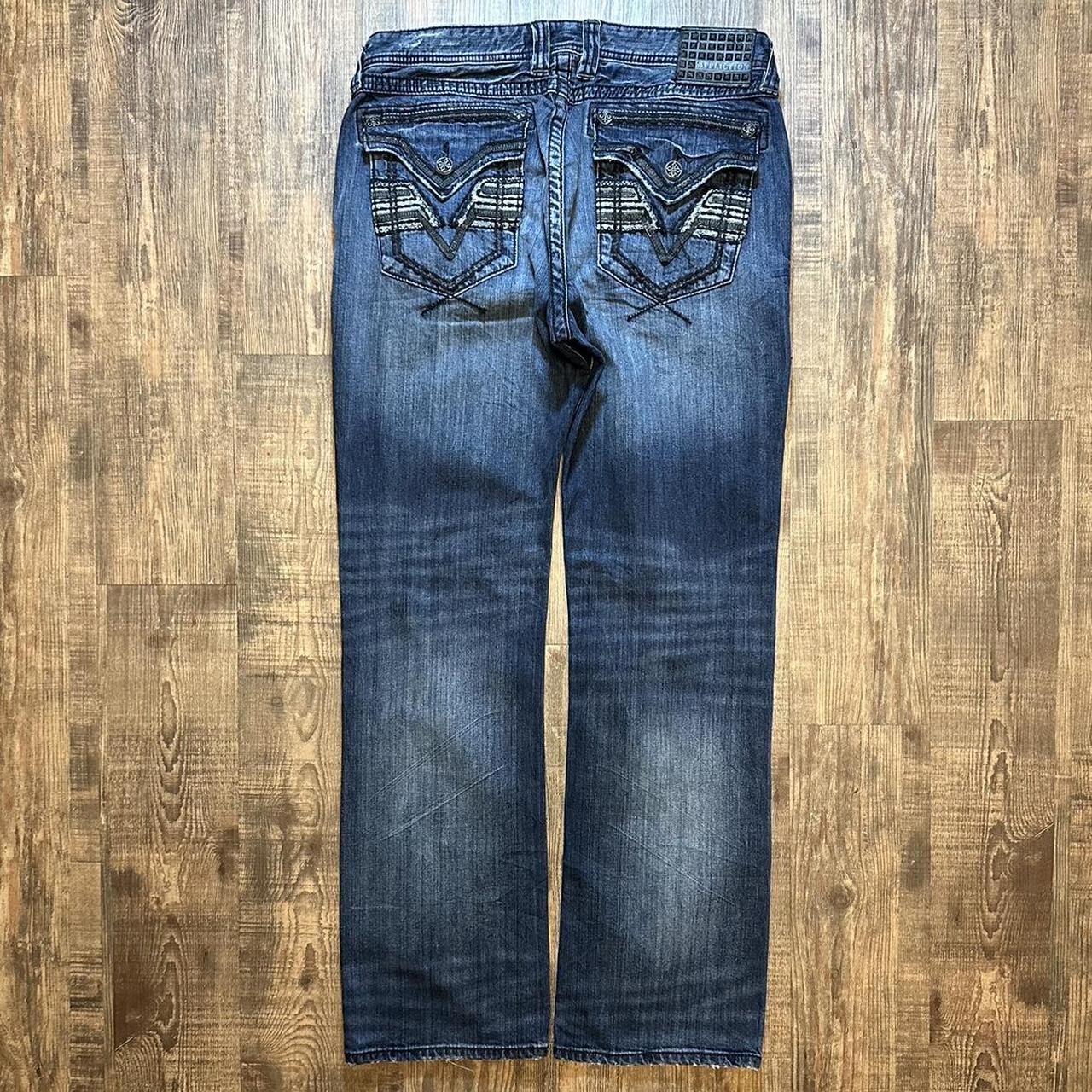 Affliction 2000s skate USA grunge distressed baggy... - Depop