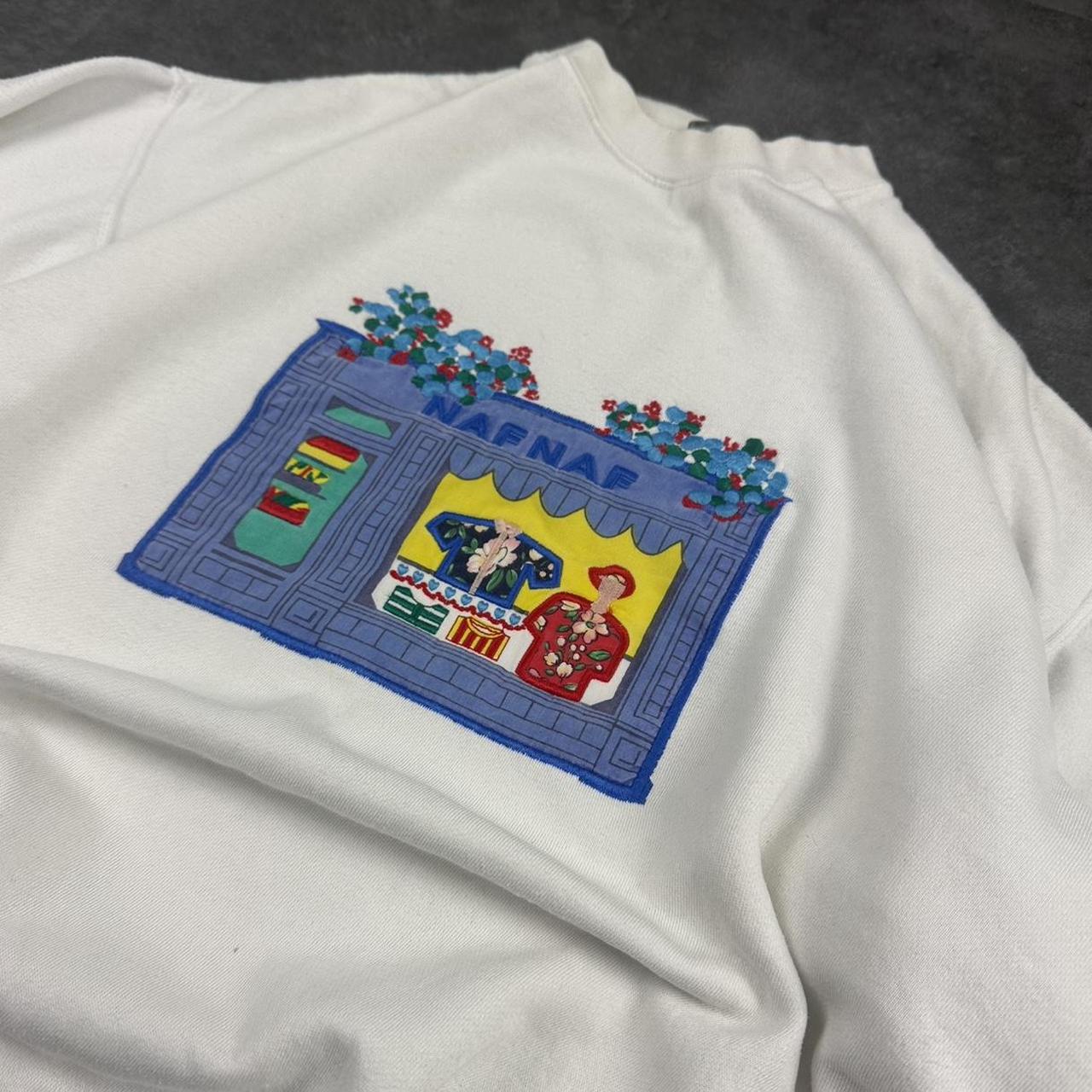 Naf Naf 2000s chunky mock neck cropped sweatshirt.... | Depop