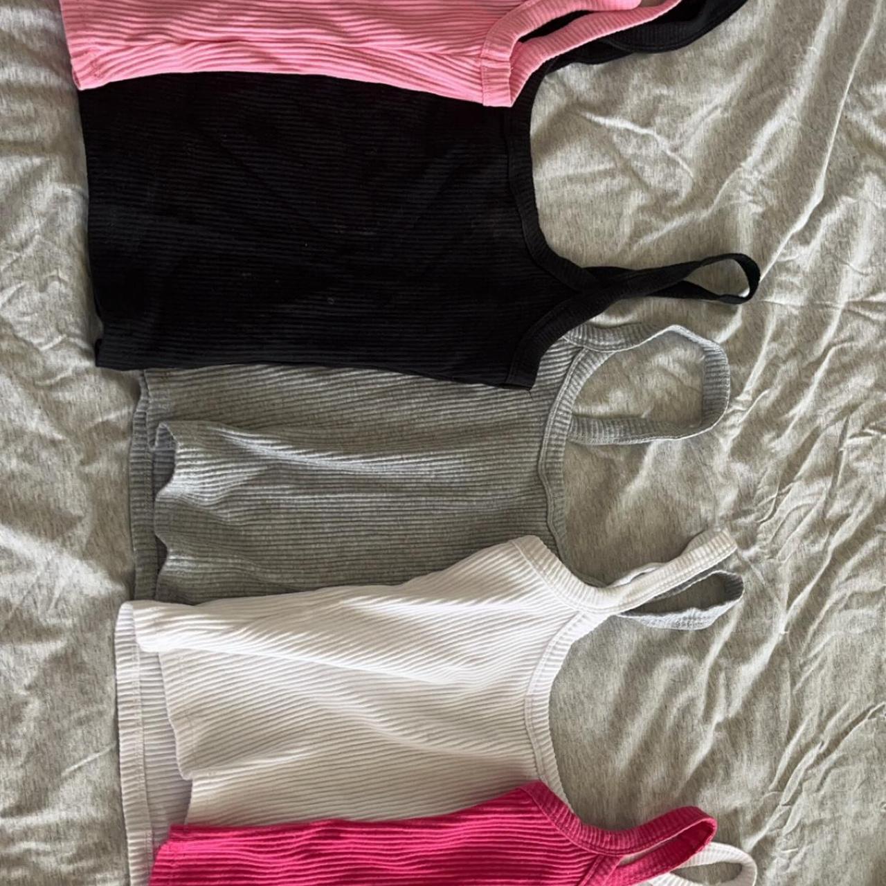 supre riri tanks - $15 each - hot pink - black -... - Depop