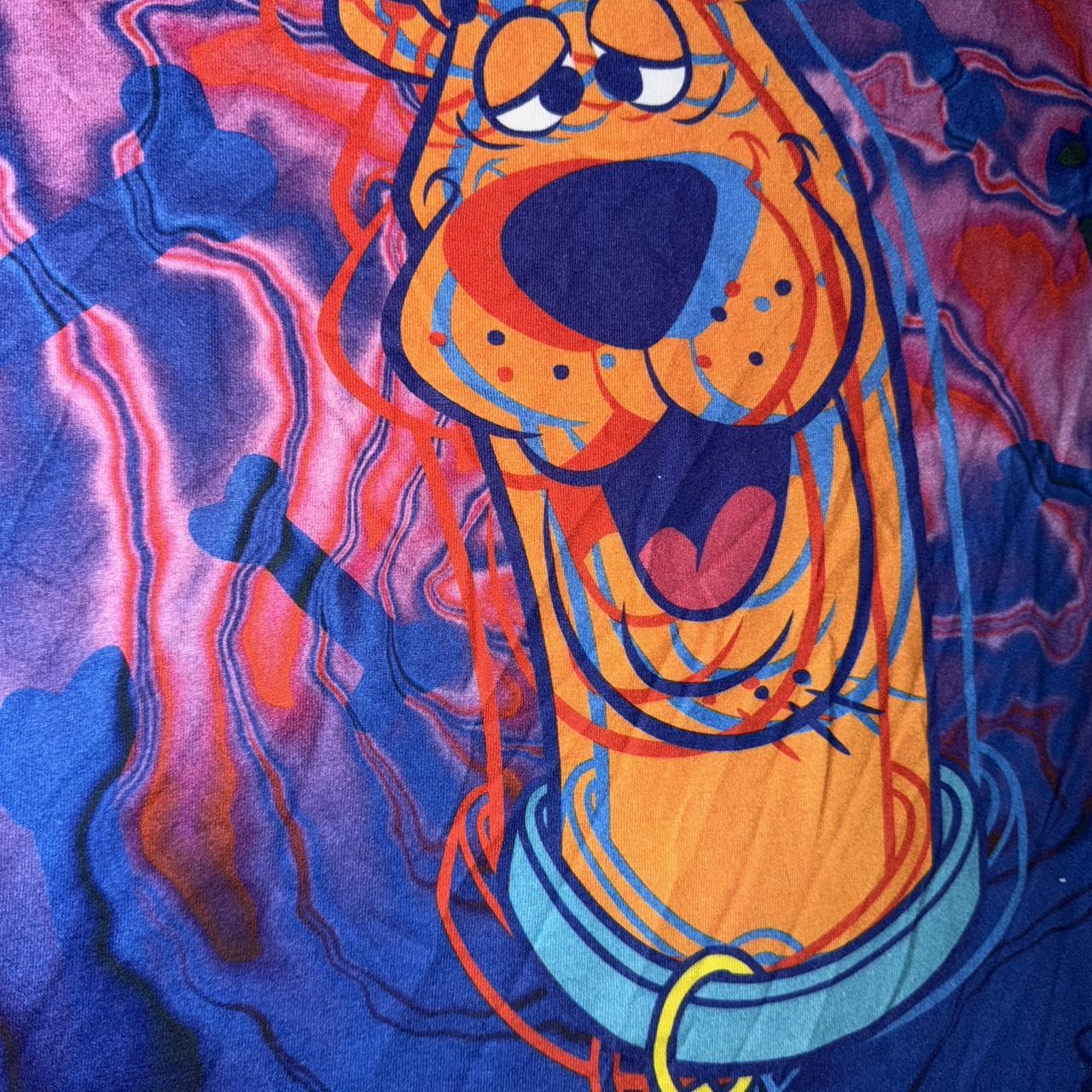 Zooted scooby-doo psychedelic graphic t-shirt men’s... | Depop