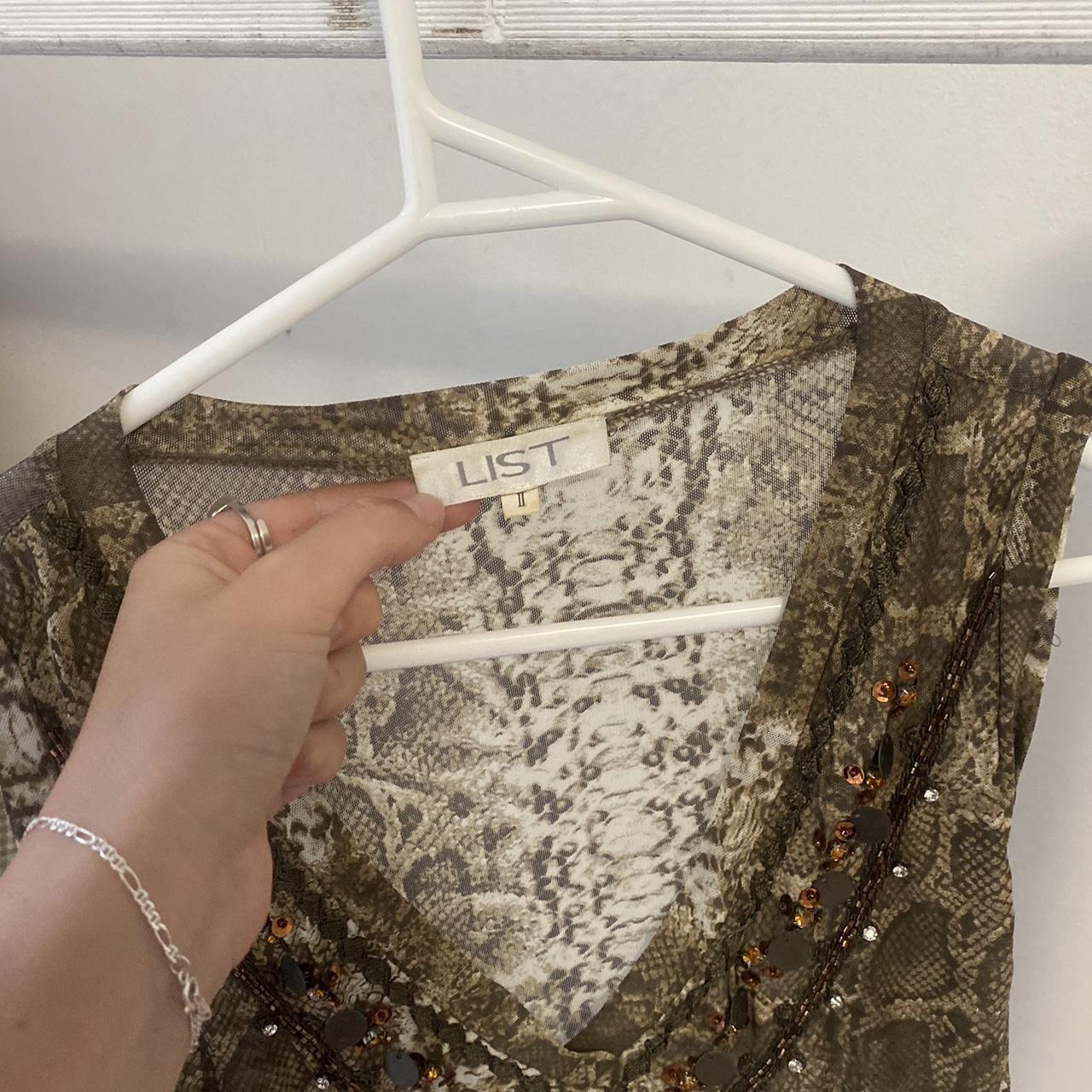 Vintage Yk2 glitter top Very flattering shape Mesh... - Depop