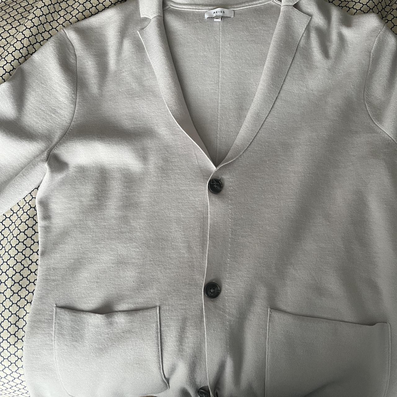 Reiss Claridge Knitted Cardigan Men’s XL grey #reiss... - Depop