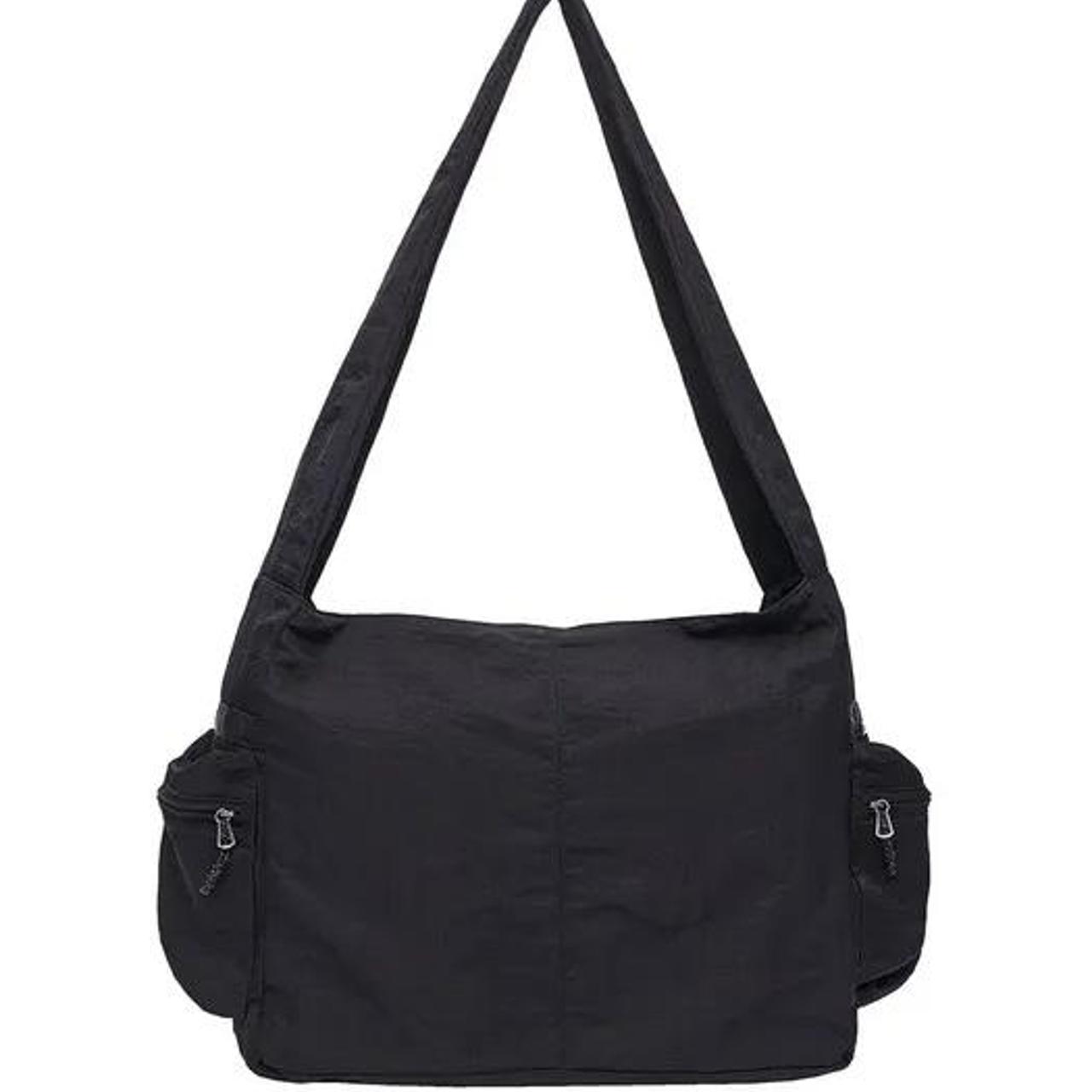 Sculptor Black Slouchy Hobo Messenger Bag - Depop