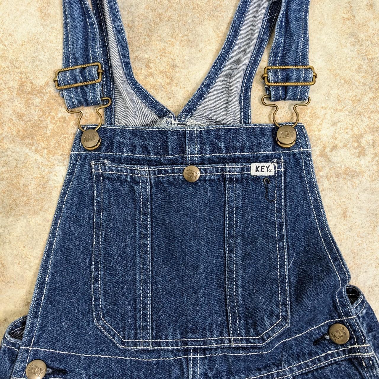 Vintage KEY denim bib overalls - women's size 12 -... - Depop