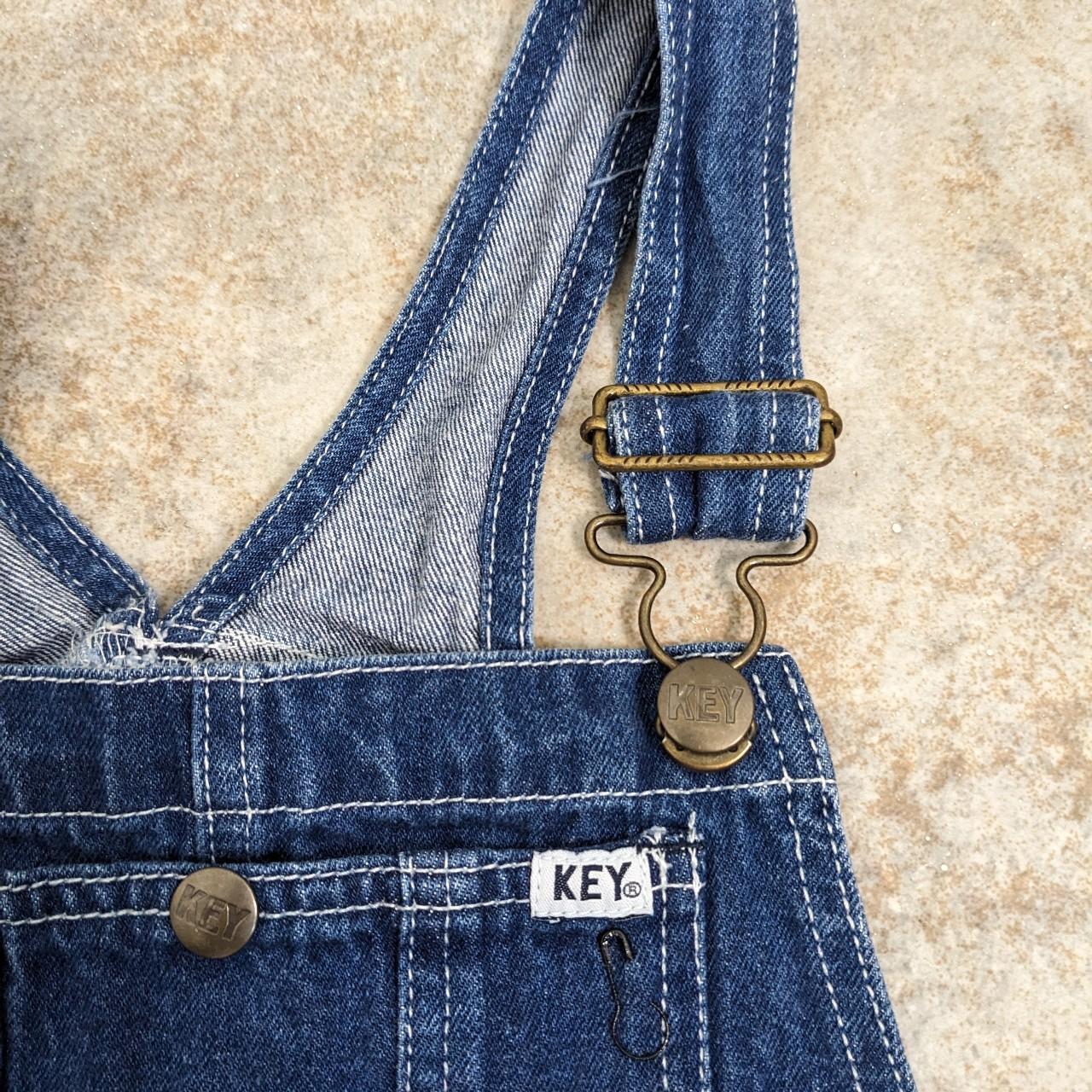 Vintage KEY denim bib overalls - women's size 12 -... - Depop
