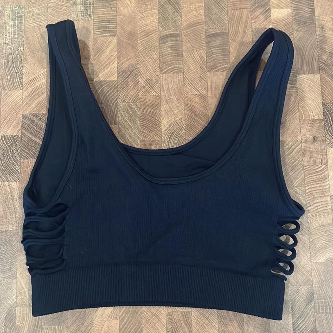Fabletics sports bra with cut out sides, barely... - Depop