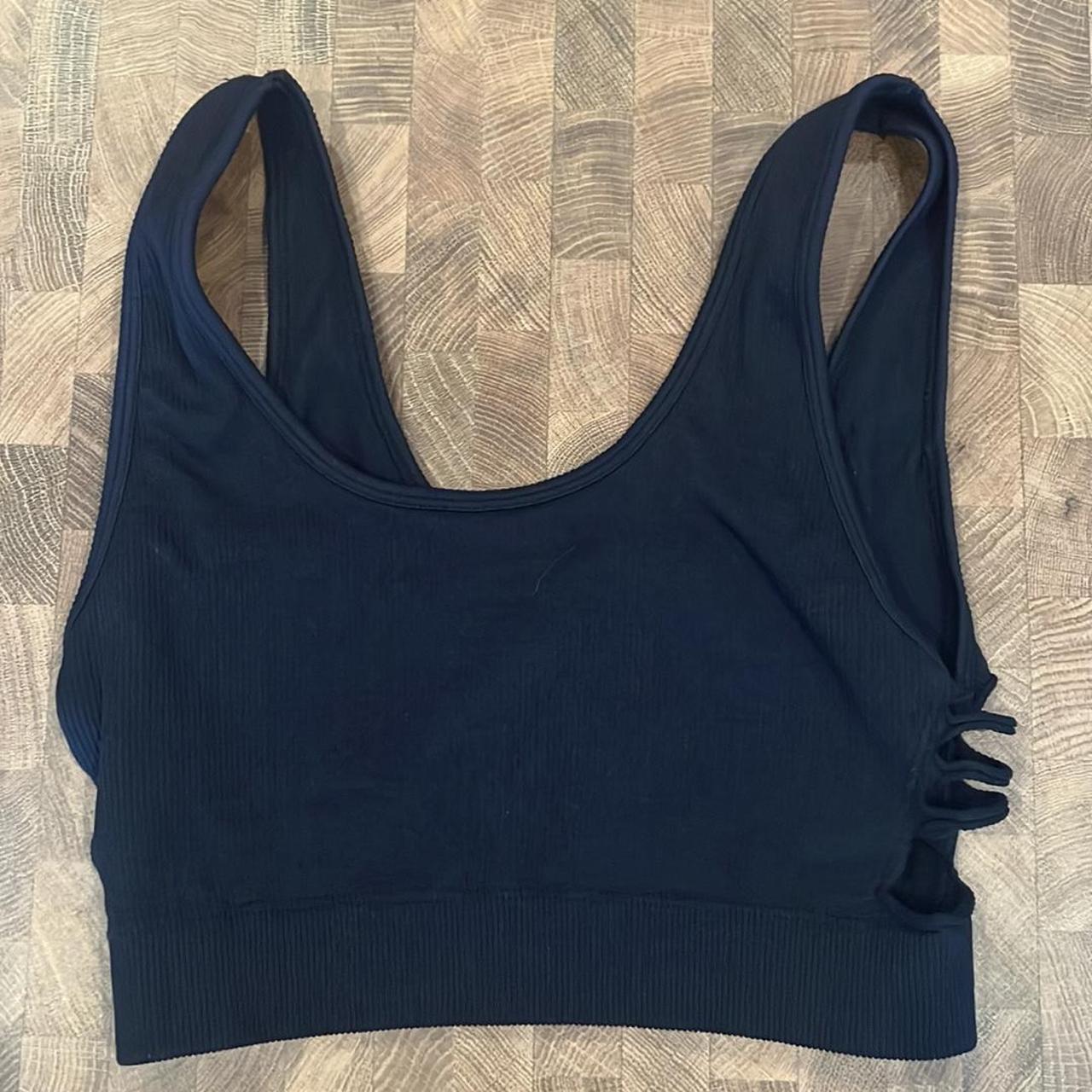 Fabletics sports bra with cut out sides, barely... - Depop