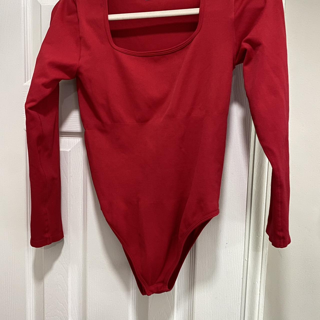 red spandex bodysuit - Depop