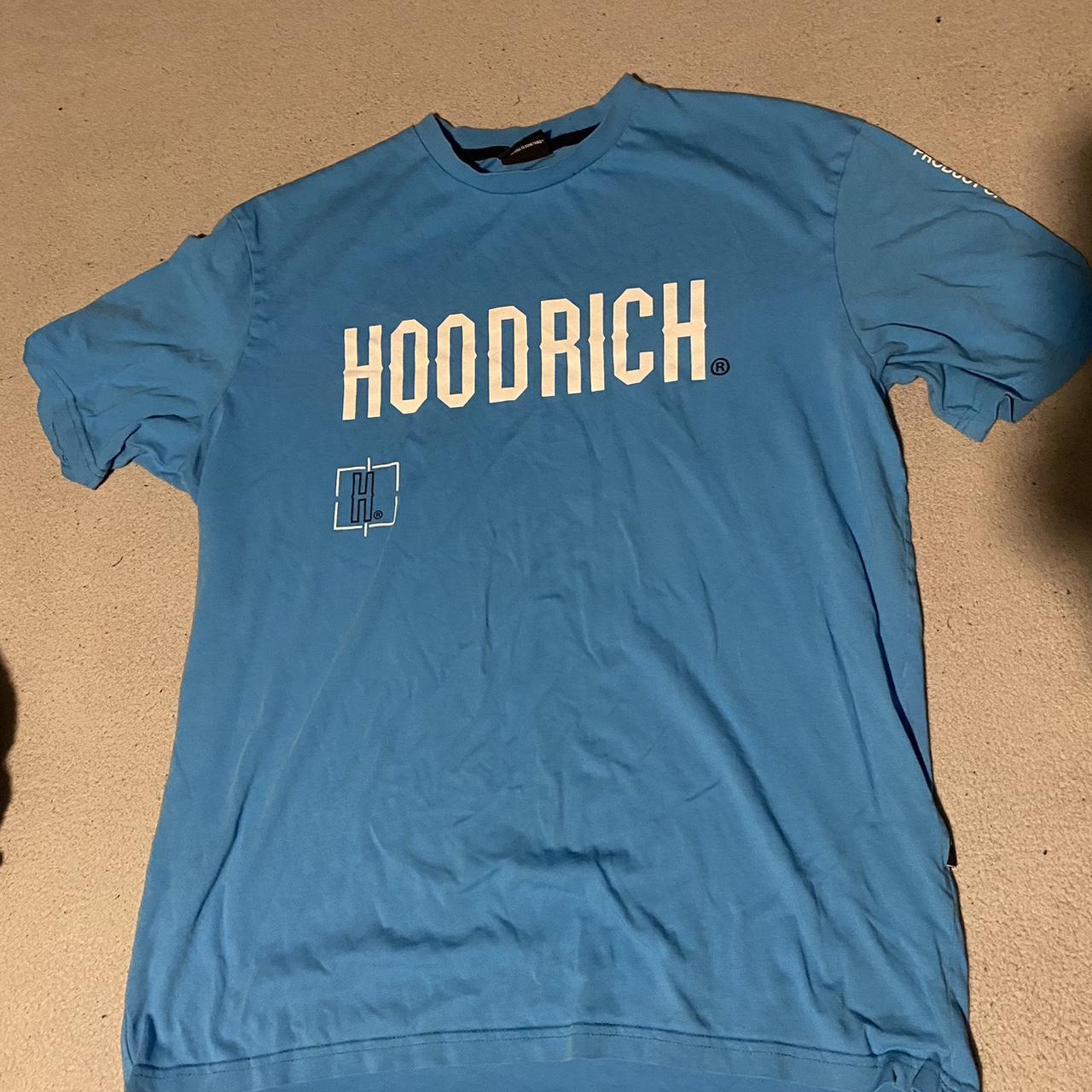 hoodrich t shirt baby blue colour mens L - Depop