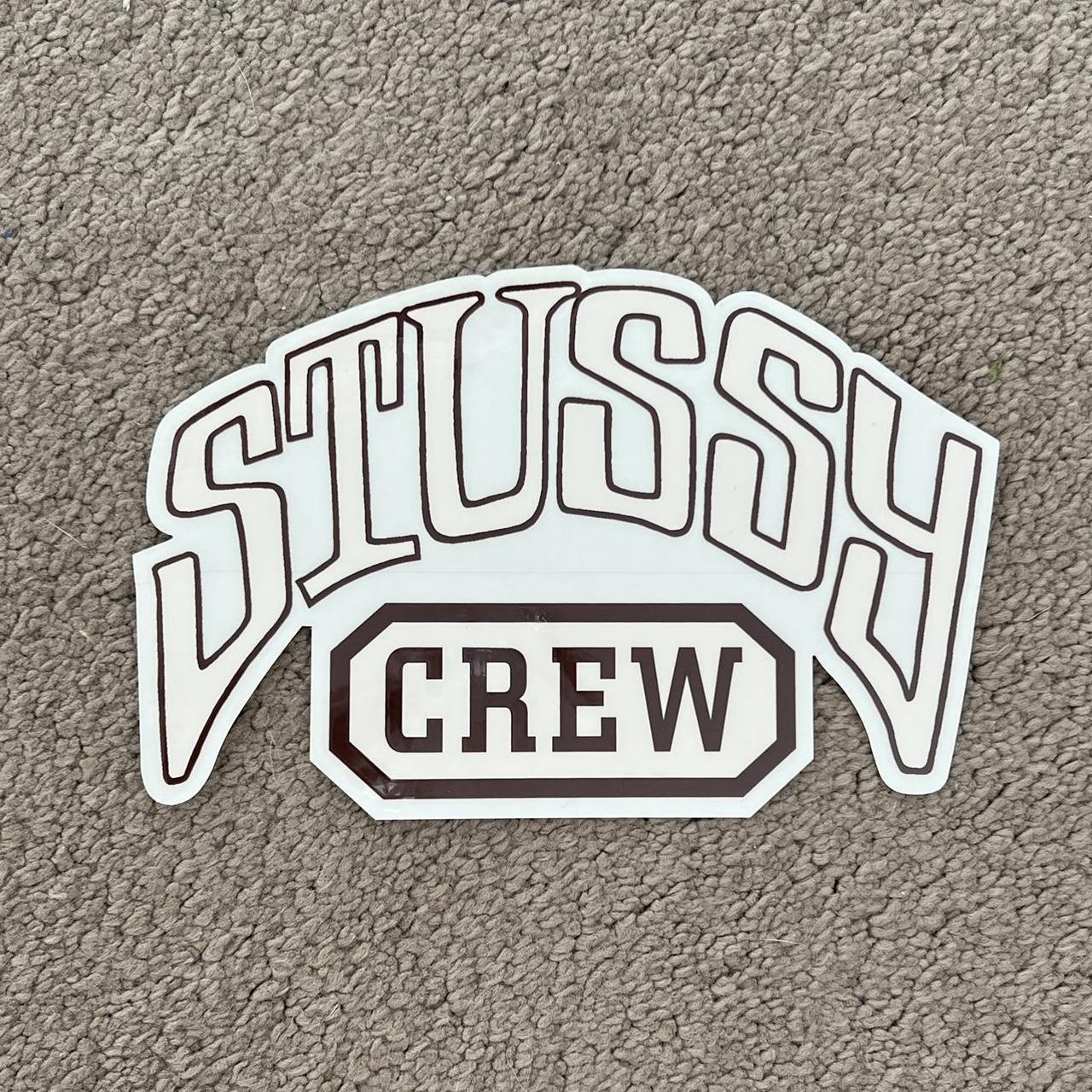 Stüssy Brown and White Stickers | Depop