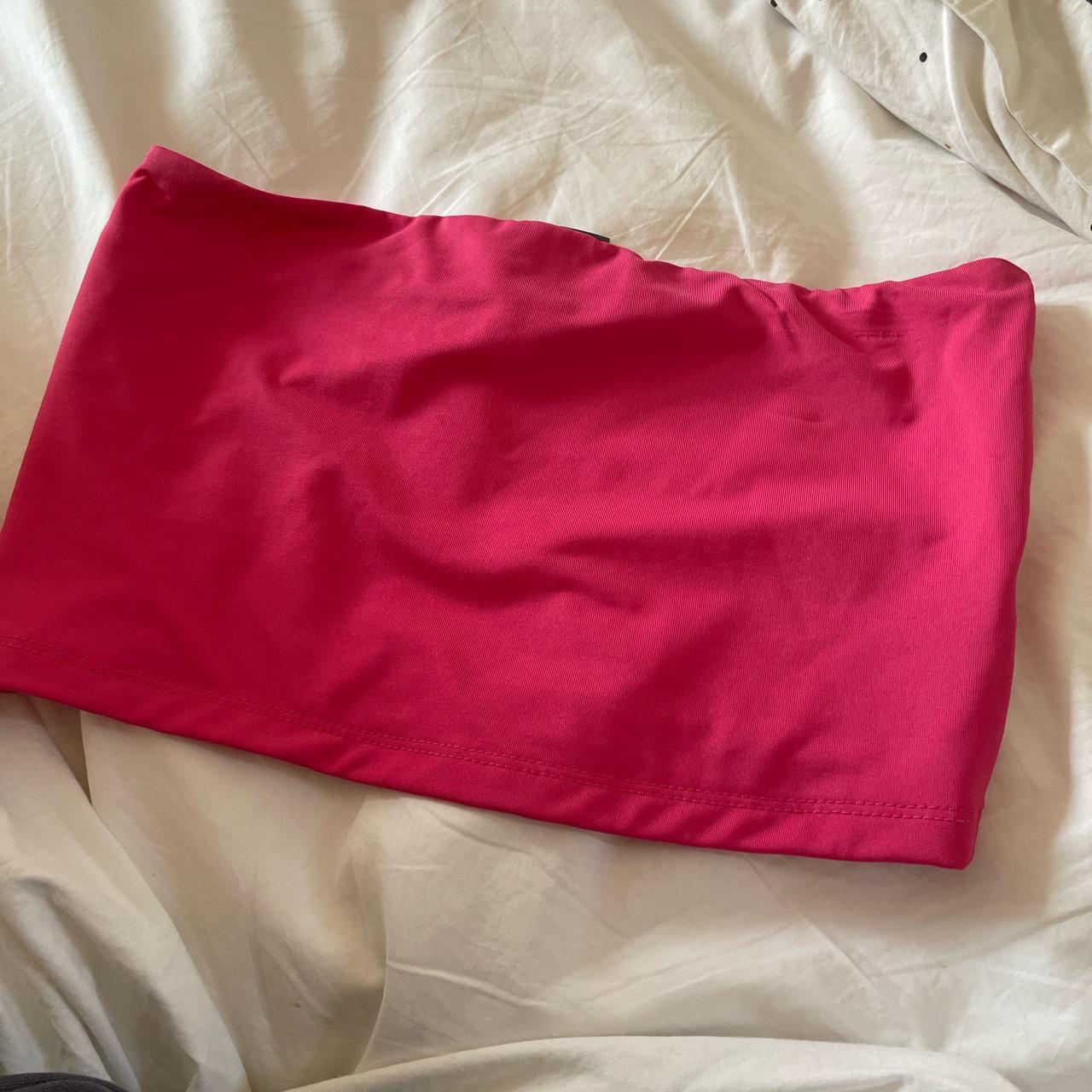 pink tube top super cute for summer literally... - Depop