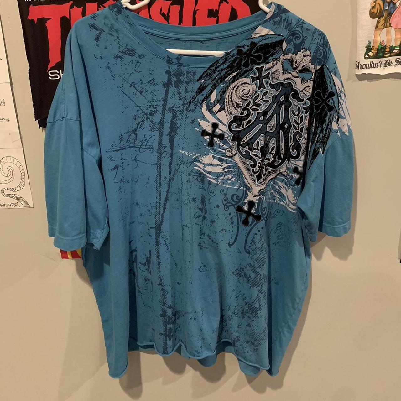 CRAZY AFFLICTION SHIRT / INSANE FRONT AND BACK... - Depop