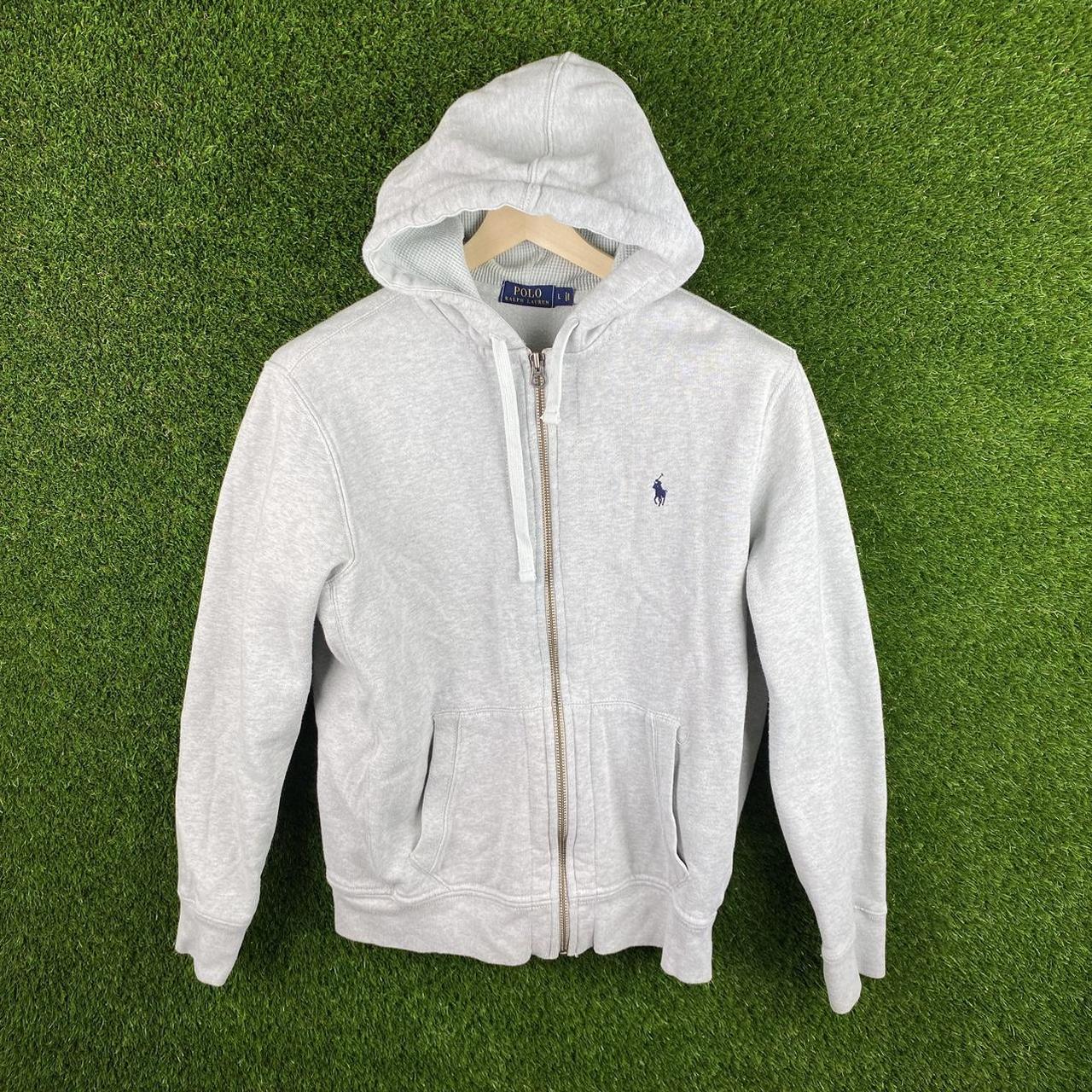 Men’s Polo Ralph Lauren Grey Full Zip Up Hoodie 📊... - Depop