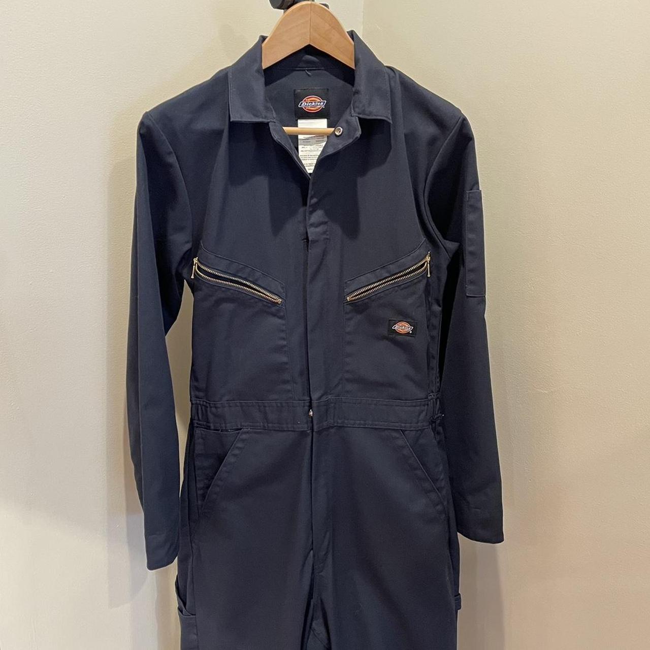 Dickies full length boiler suit/jumpsuit color- navy... - Depop