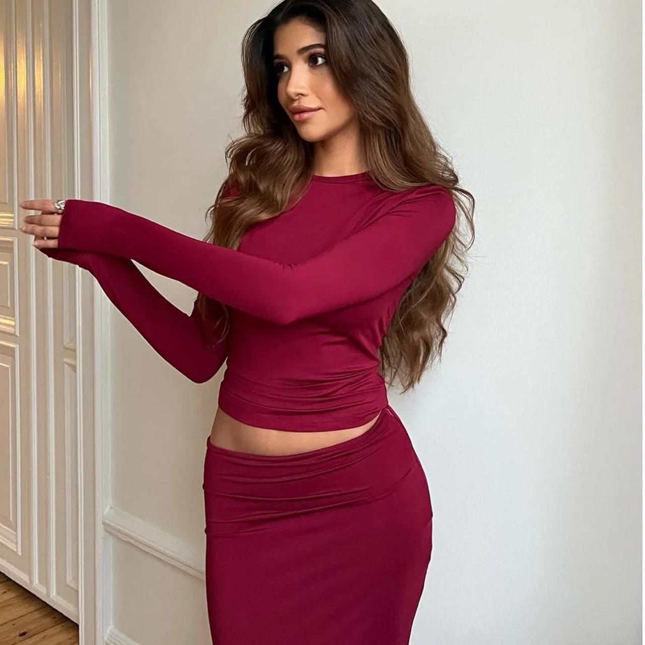 Venderby’s Matching Dark Red Maxi Skirt and top. In... - Depop