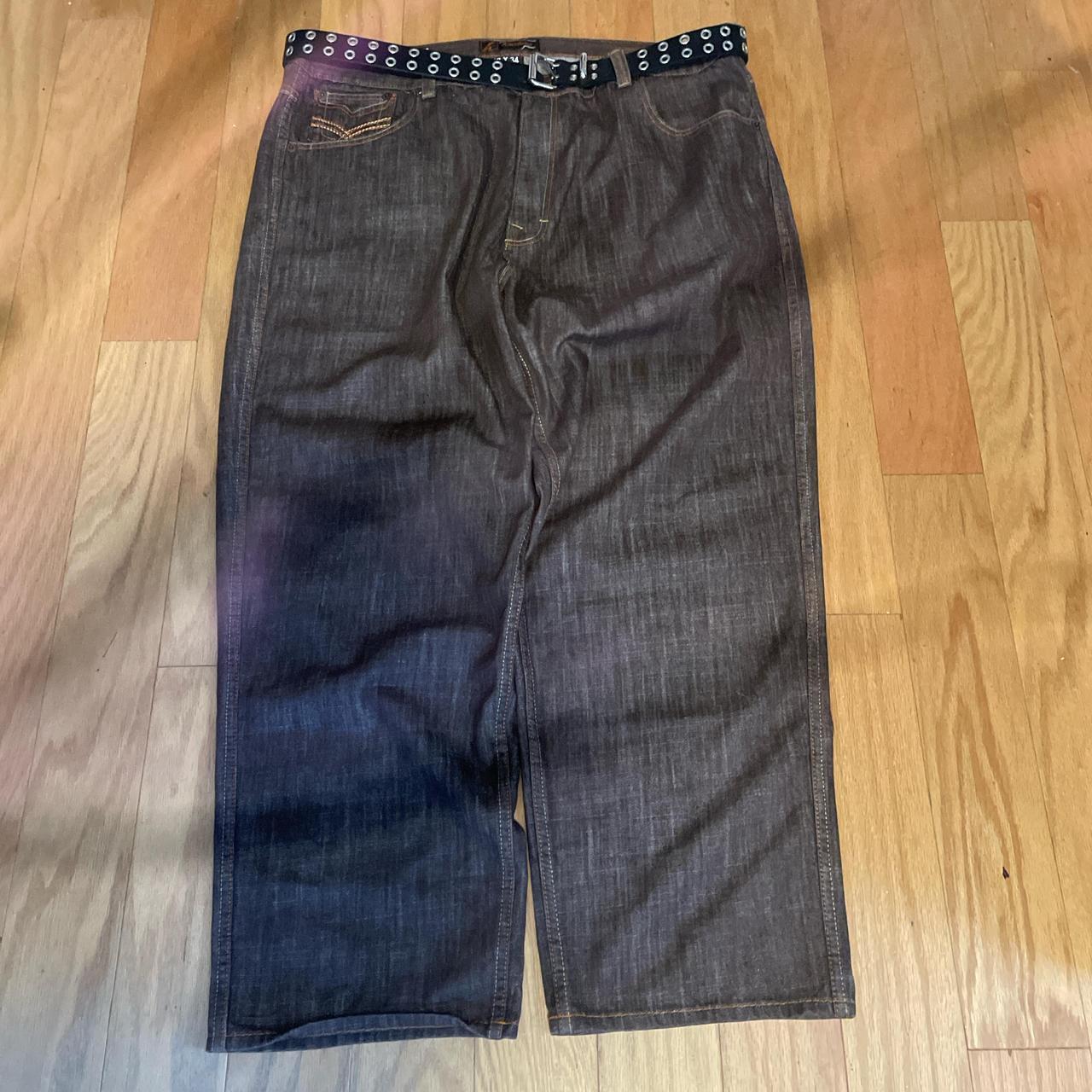 Insane southpole like embroidered knockout jeans,... - Depop