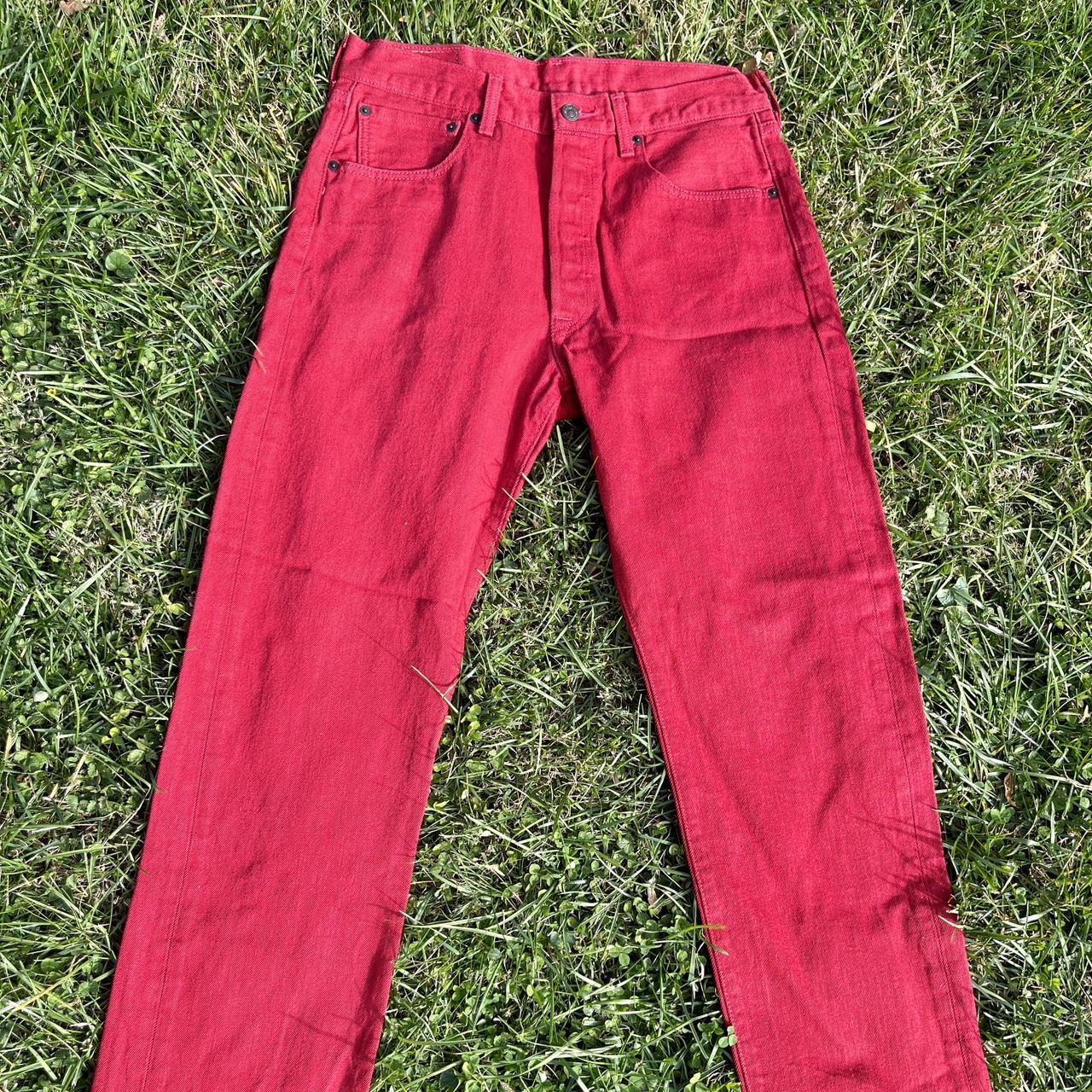 Vintage Red Levi Jeans - Depop