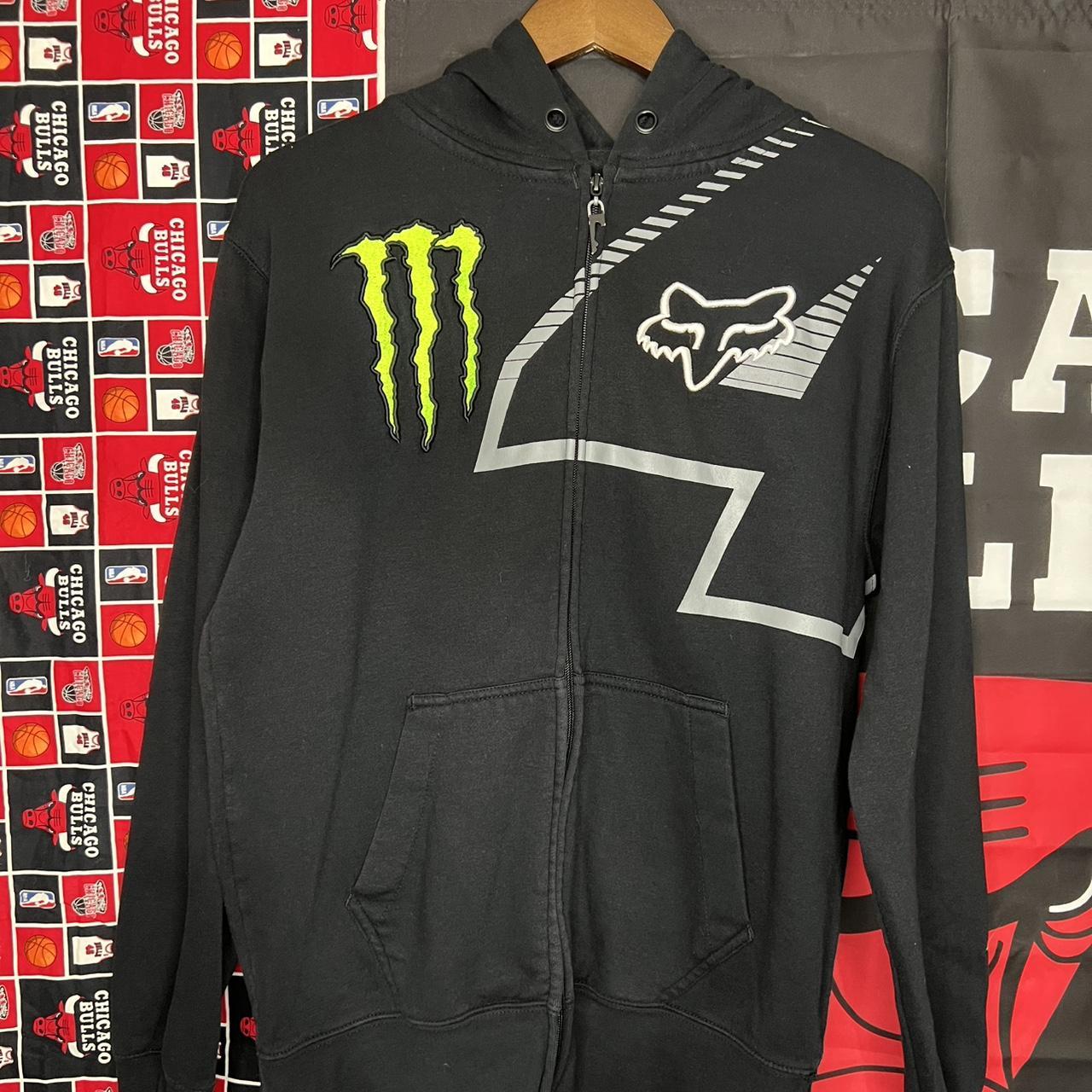 Monster Fox racing Hoodie Y2K Size Medium but... | Depop