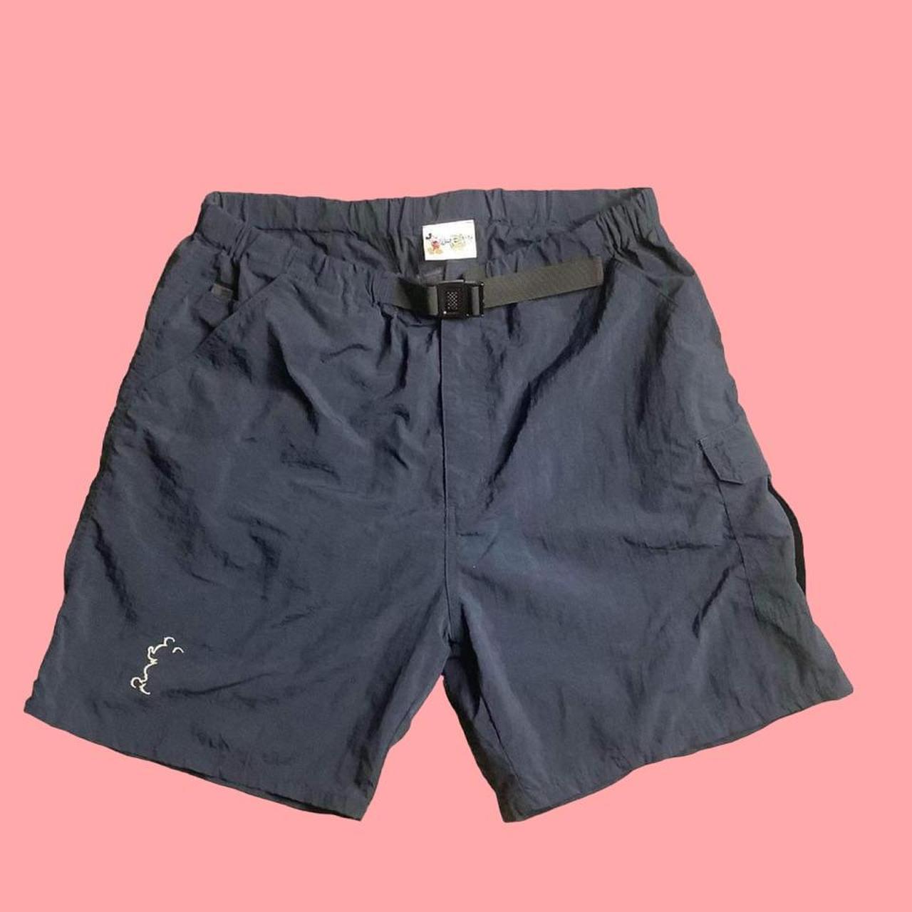 Vintage Disney Shorts Navy Blue Nylon Shorts With Depop