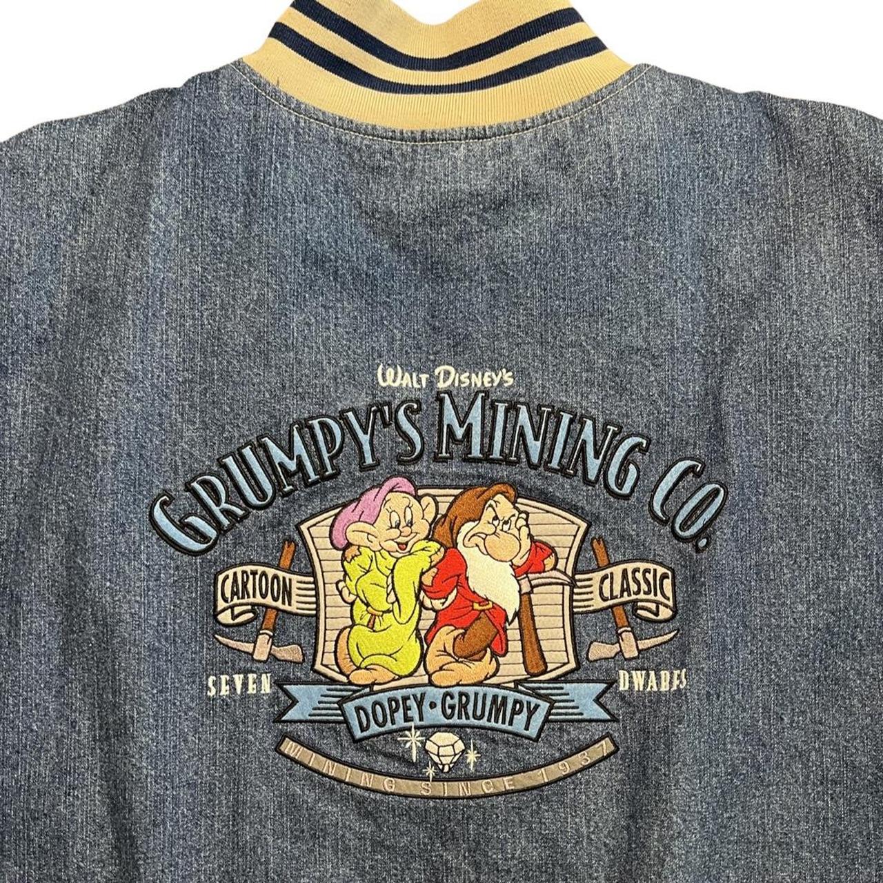 Item: Vintage Disney Dopey and Grumpy Puffer Denim... - Depop