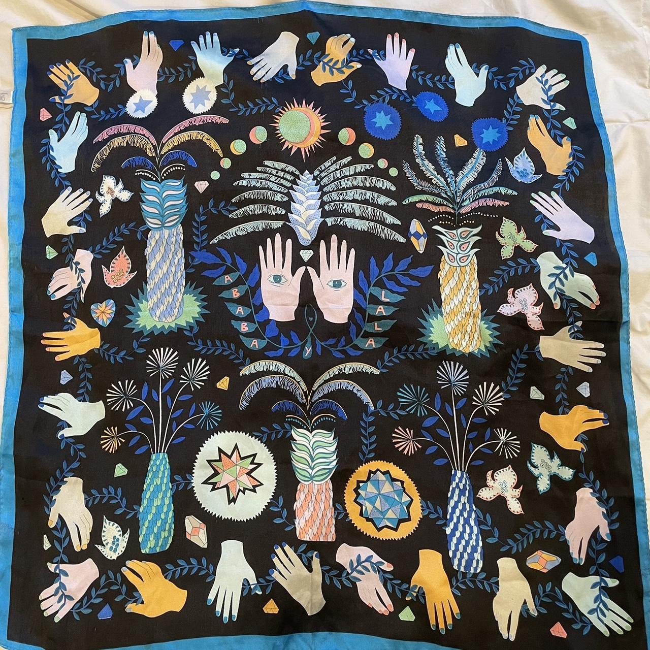 silk type material, scarf bandana - Depop