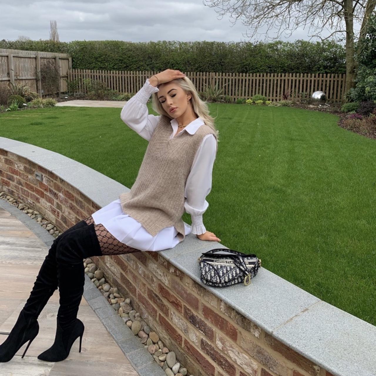 Asos Pleated Mini Tennis Skirt In Ivory White Size 8 Depop