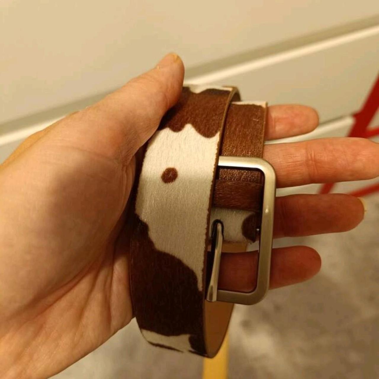 Cow Print belt ️This belt is very durable and... | Depop