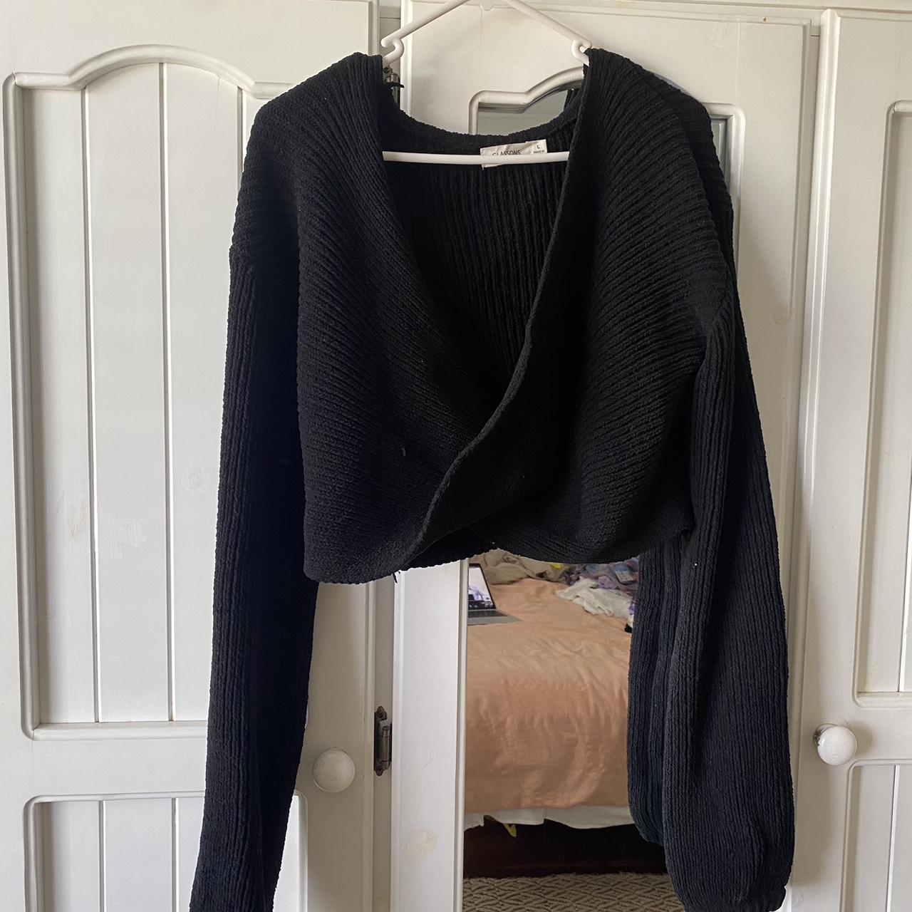 Glassons knit cropped long sleeve, size L - Depop