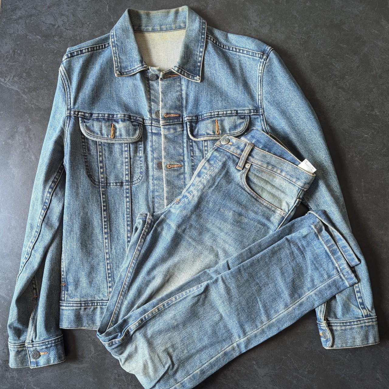 Mens matching APC denim jacket and jeans set. Good... - Depop