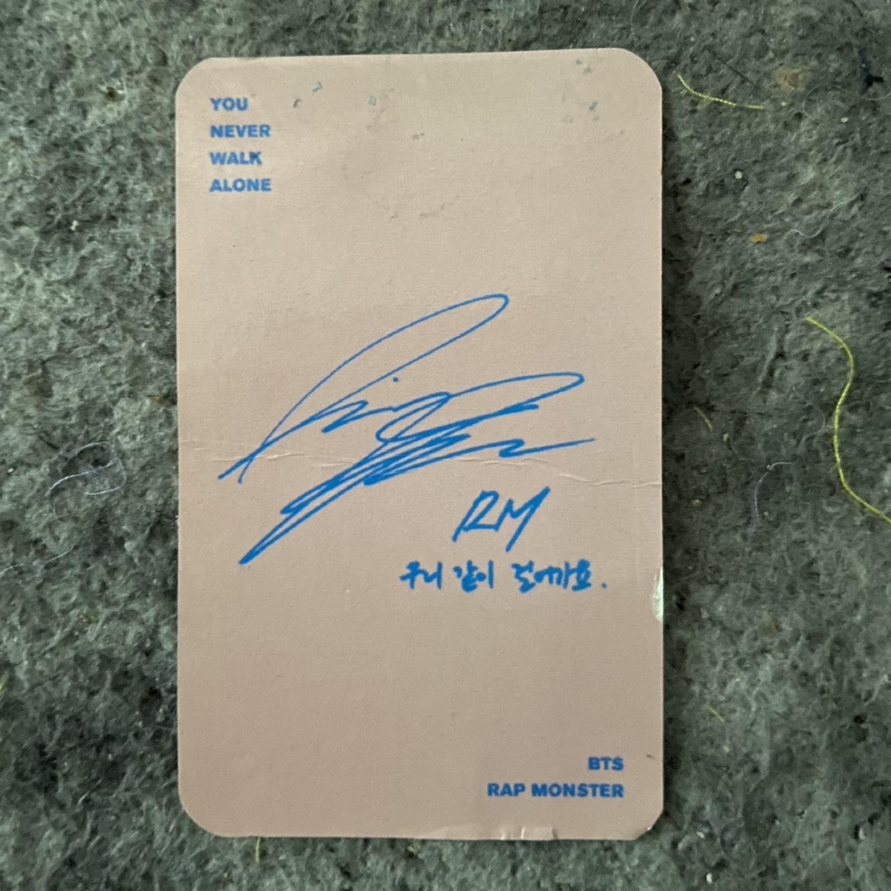 BTS RM You Never Walk Alone photocard, slightly bent... - Depop