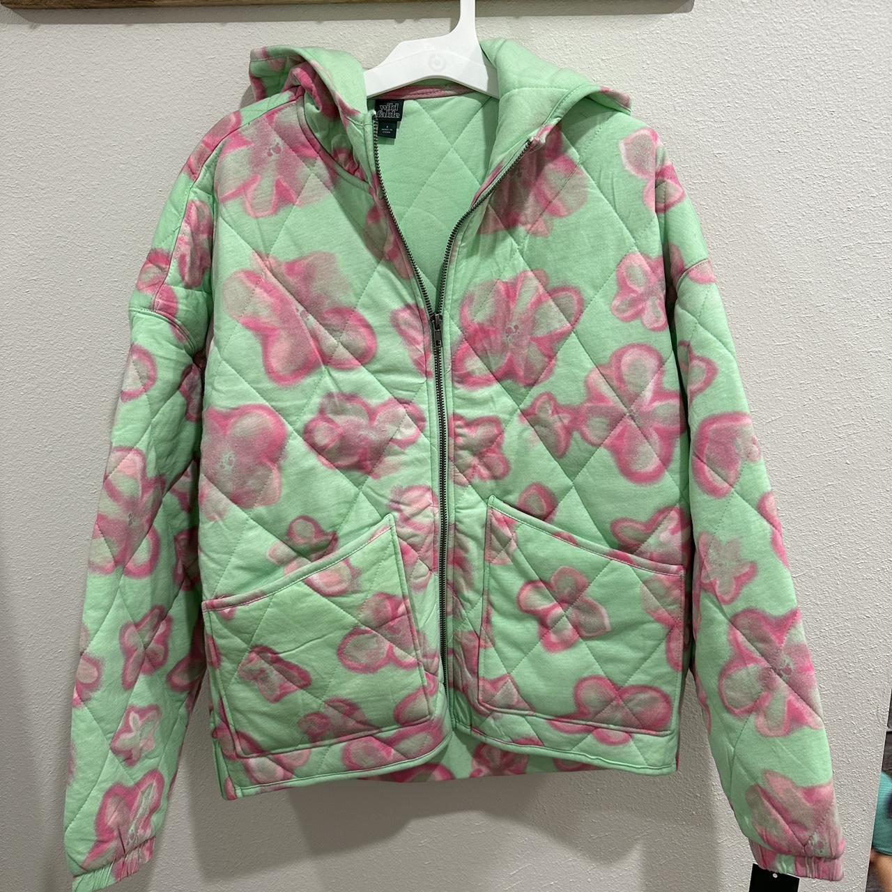 Wild Fable women’s floral quilted jacket coat size s... - Depop