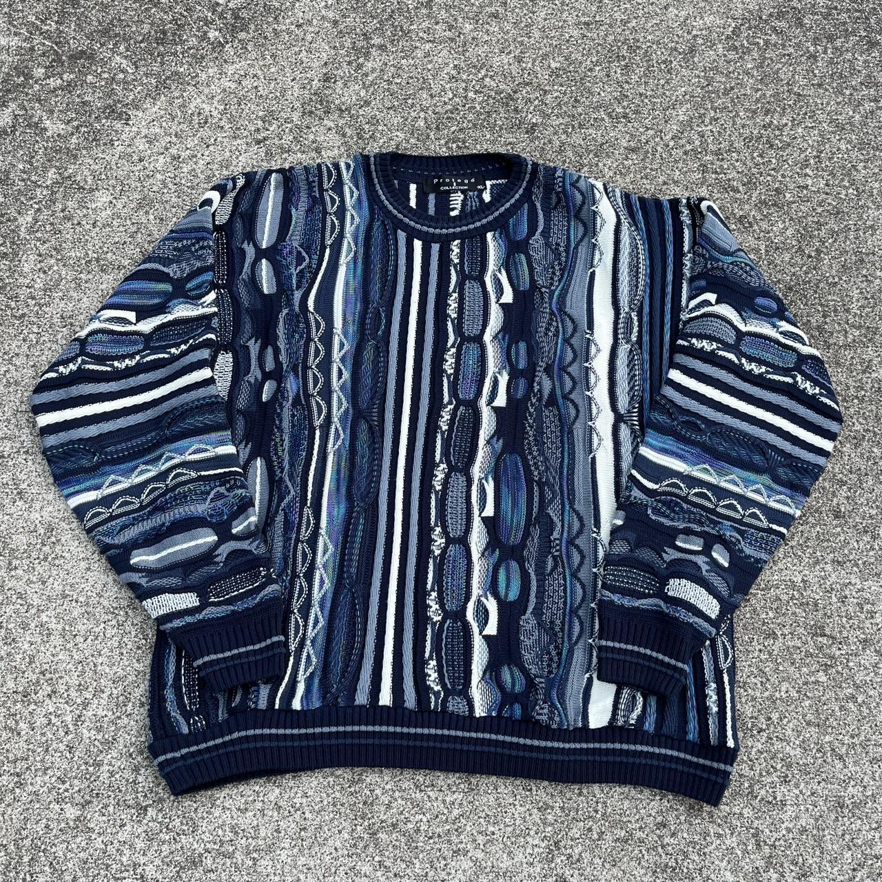 Coogi Style Protege 3-D Textured Knit Sweater Size... - Depop