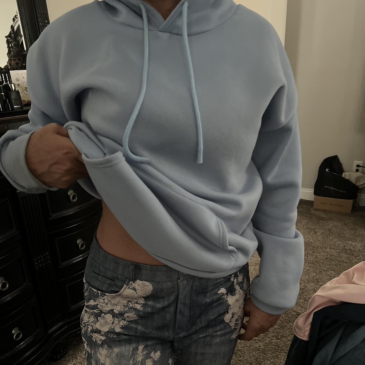 plain baby blue sweatshirt no flaws as shown size... - Depop