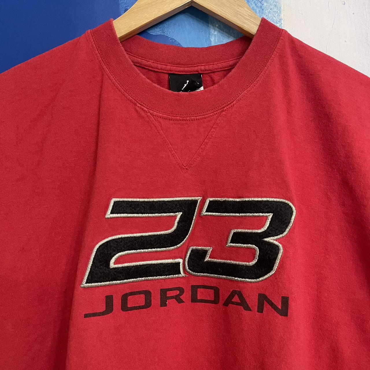 Michael Jordan Red Spell Out T-Shirt Mens Size Large... - Depop