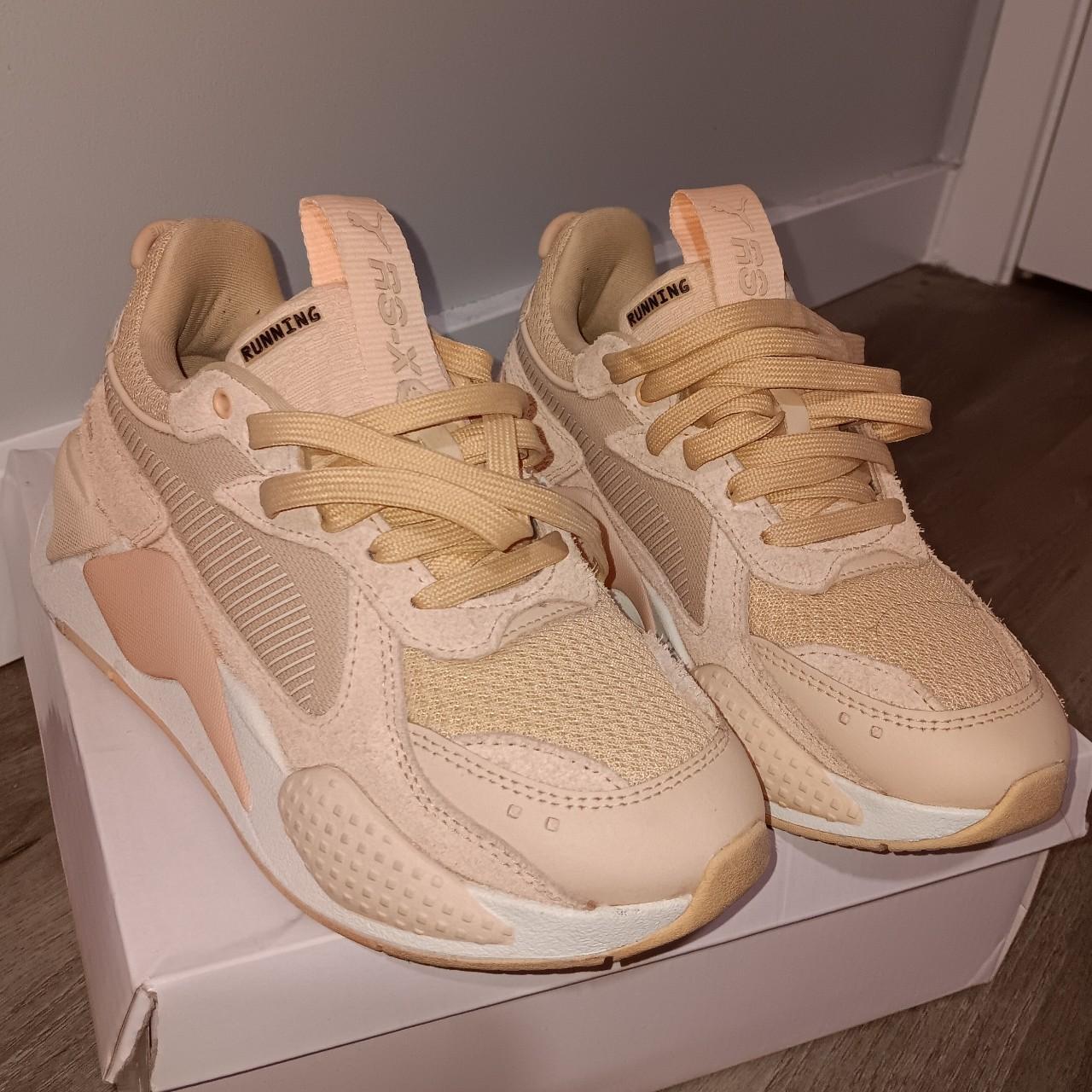 - Puma running system peach sneakers - Peach and... - Depop
