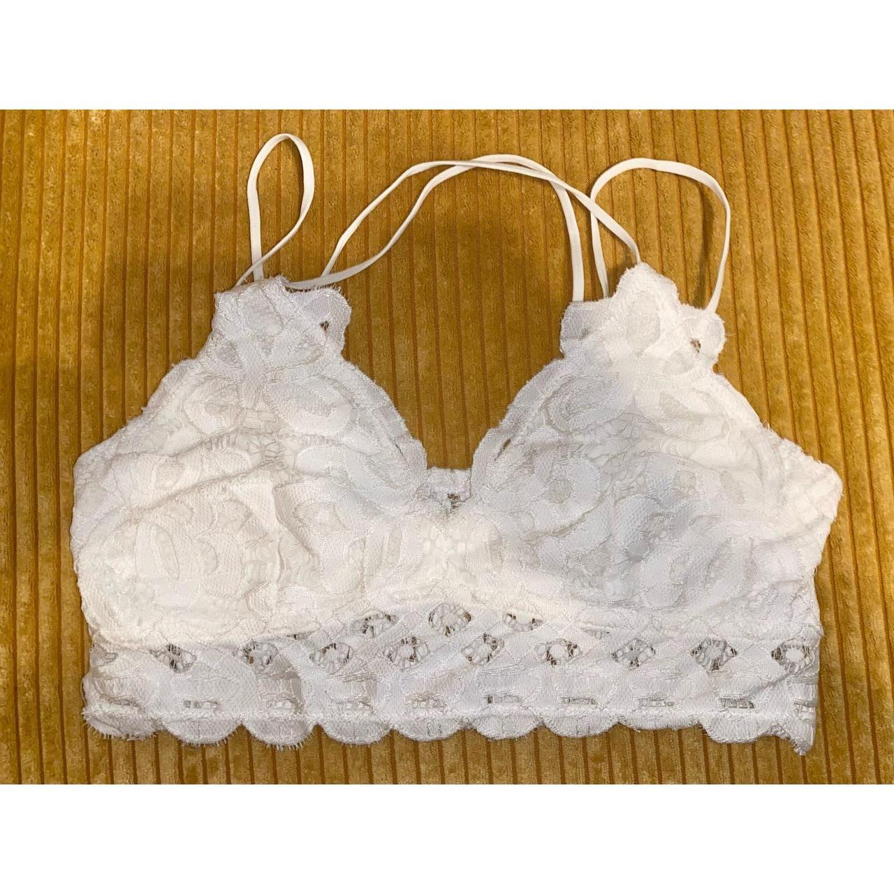 Details: Shirred back, double spaghetti strap, lace... - Depop