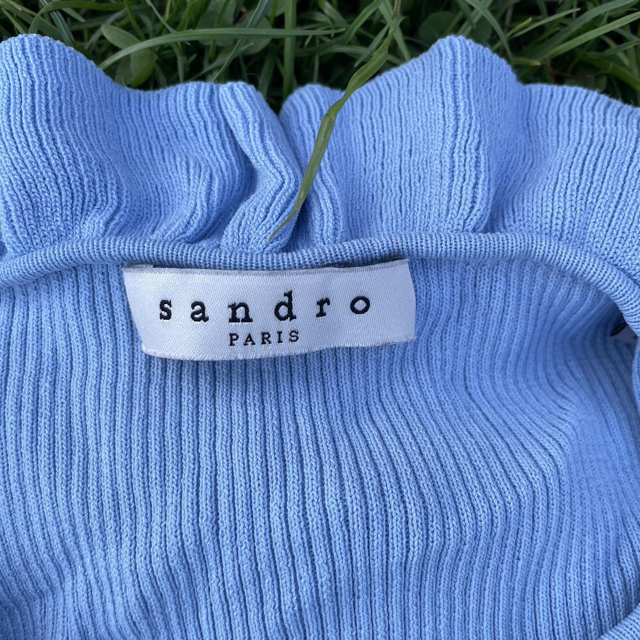 Baby blue Sandro Paris smart blouse One button is... - Depop