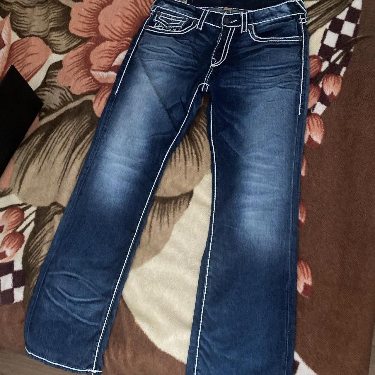 Rope stitch true religion jeans W34 L34 great... - Depop