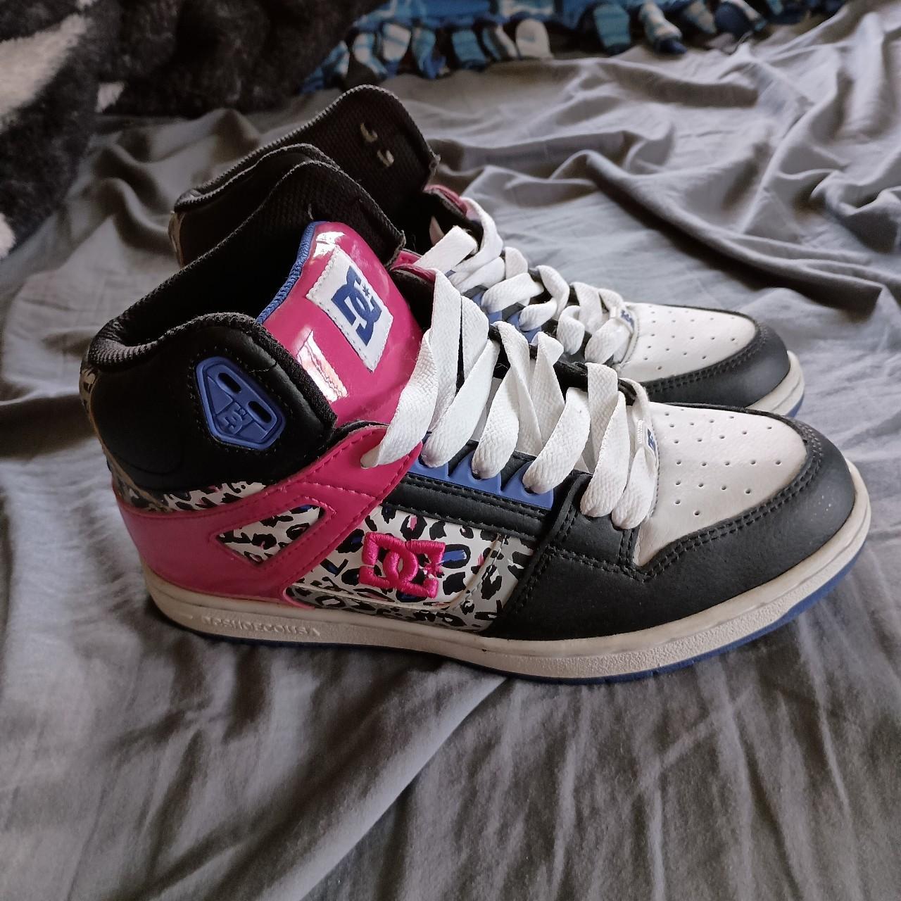 Unique DC shoes high tops w/ leopard print. Htf y2k... - Depop