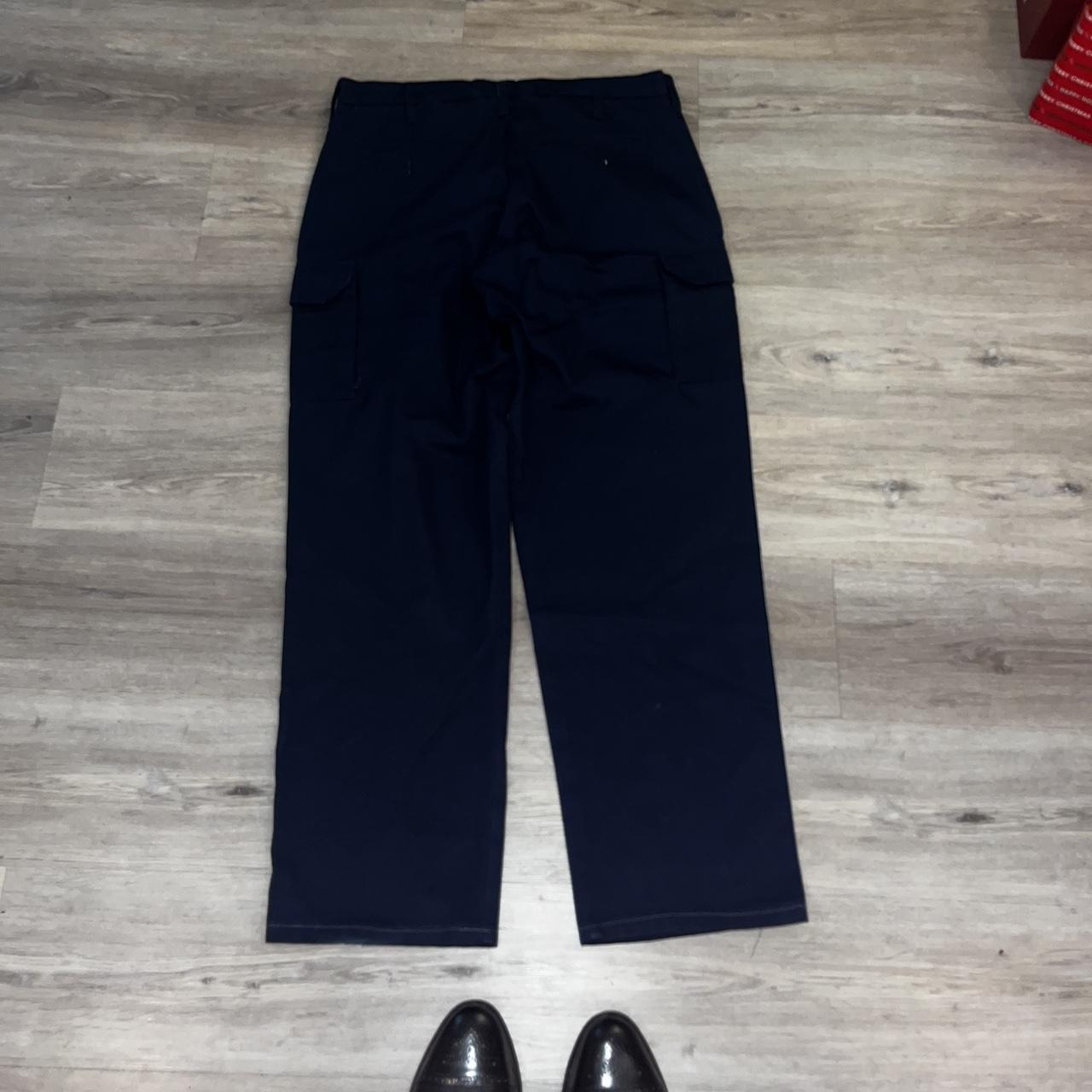 Dark blue work cargos relaxed / baggy fit each pair... - Depop