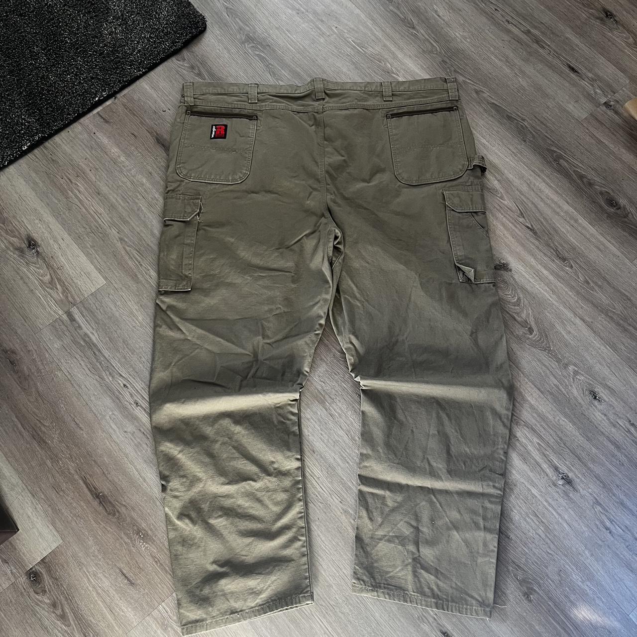 Wrangler Riggs Work cargos Insanely baggy Tan color... - Depop