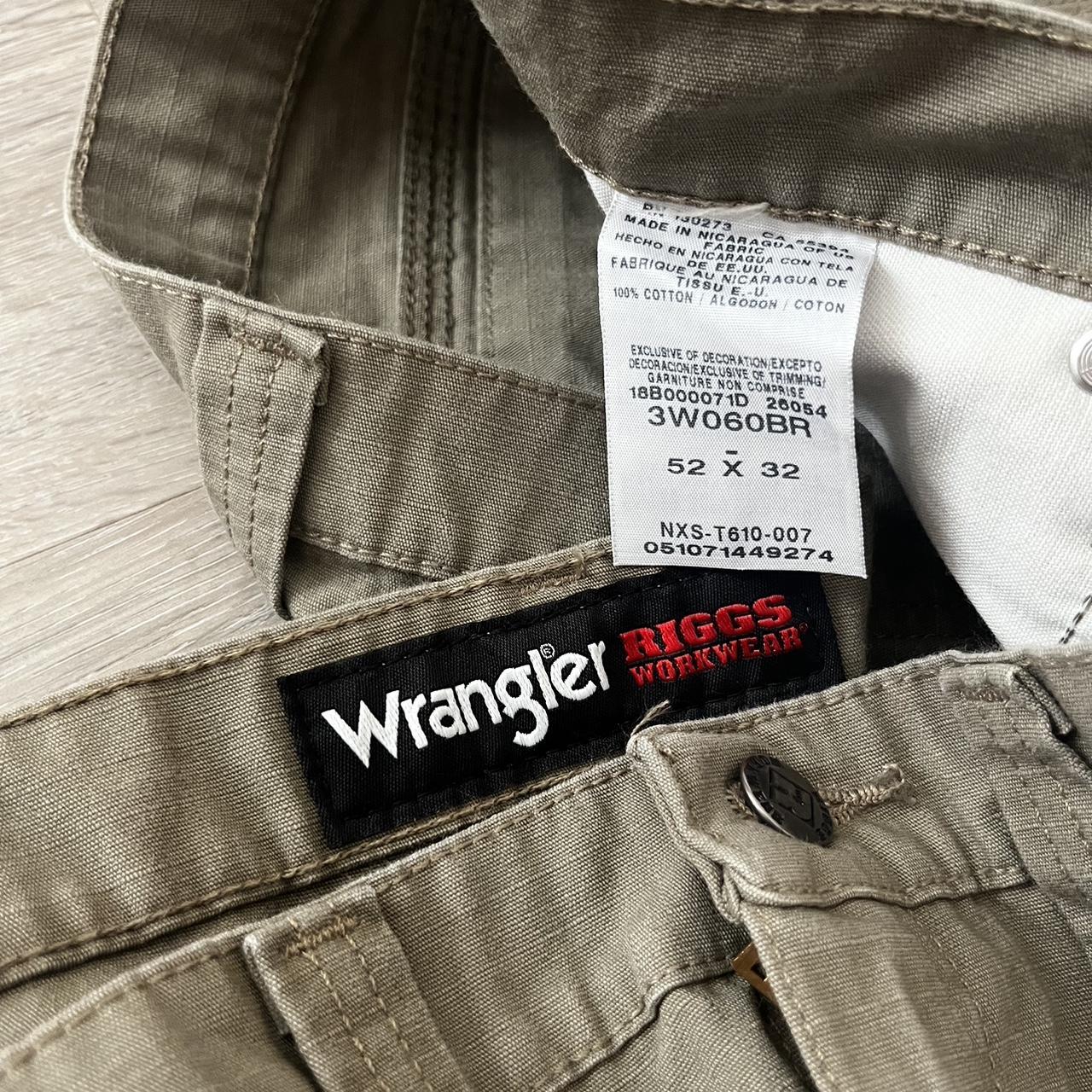Wrangler Riggs Work cargos Insanely baggy Tan color... - Depop