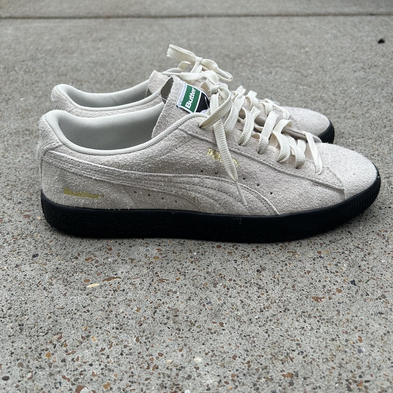 Puma x butter sneaker cream suede black sole Great... - Depop