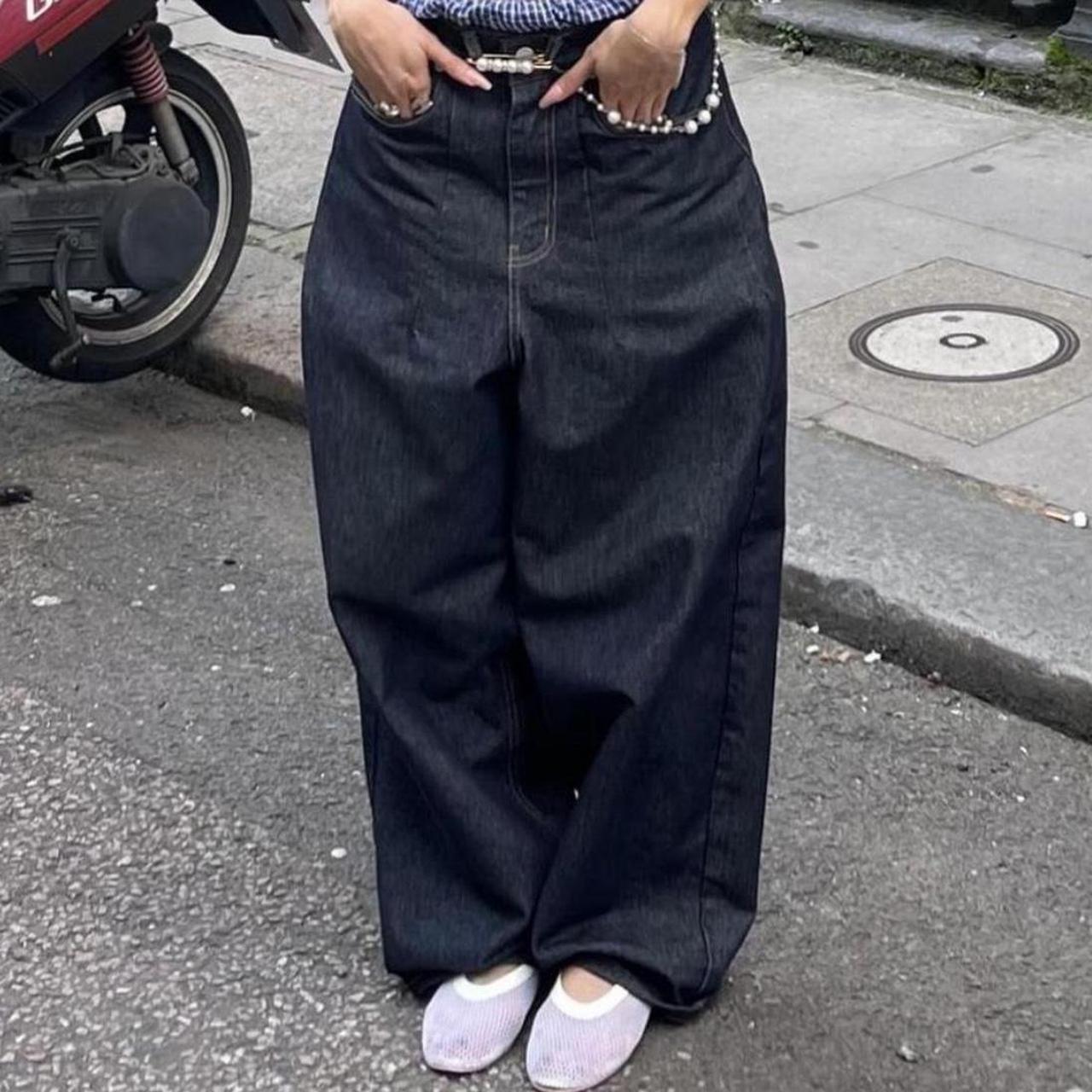 Estudio Niksen raw denim balloon jeans. Never worn.... - Depop